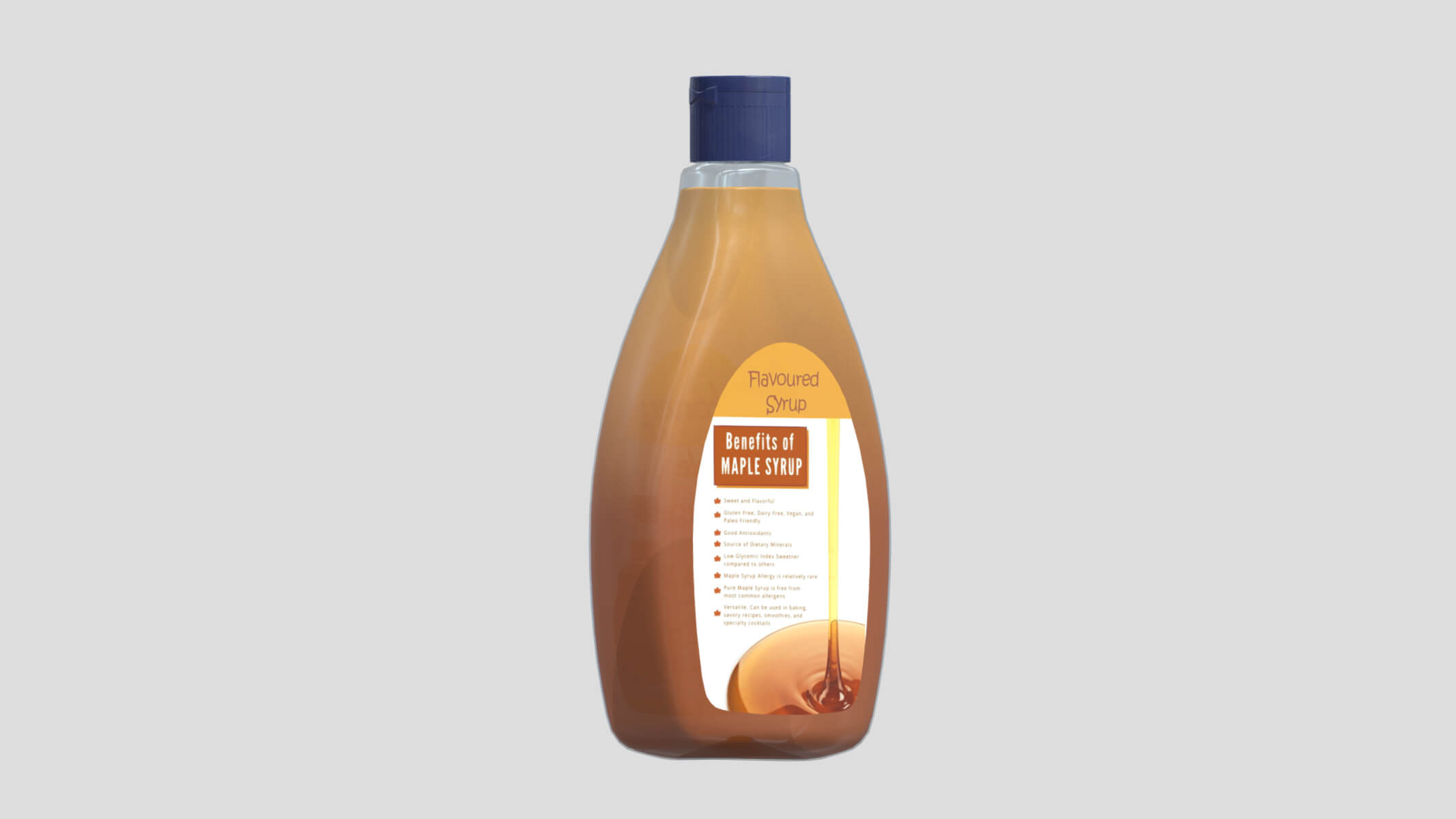 Honey Maple Syrup Flavored Low Poly - 3D Model by frezzy