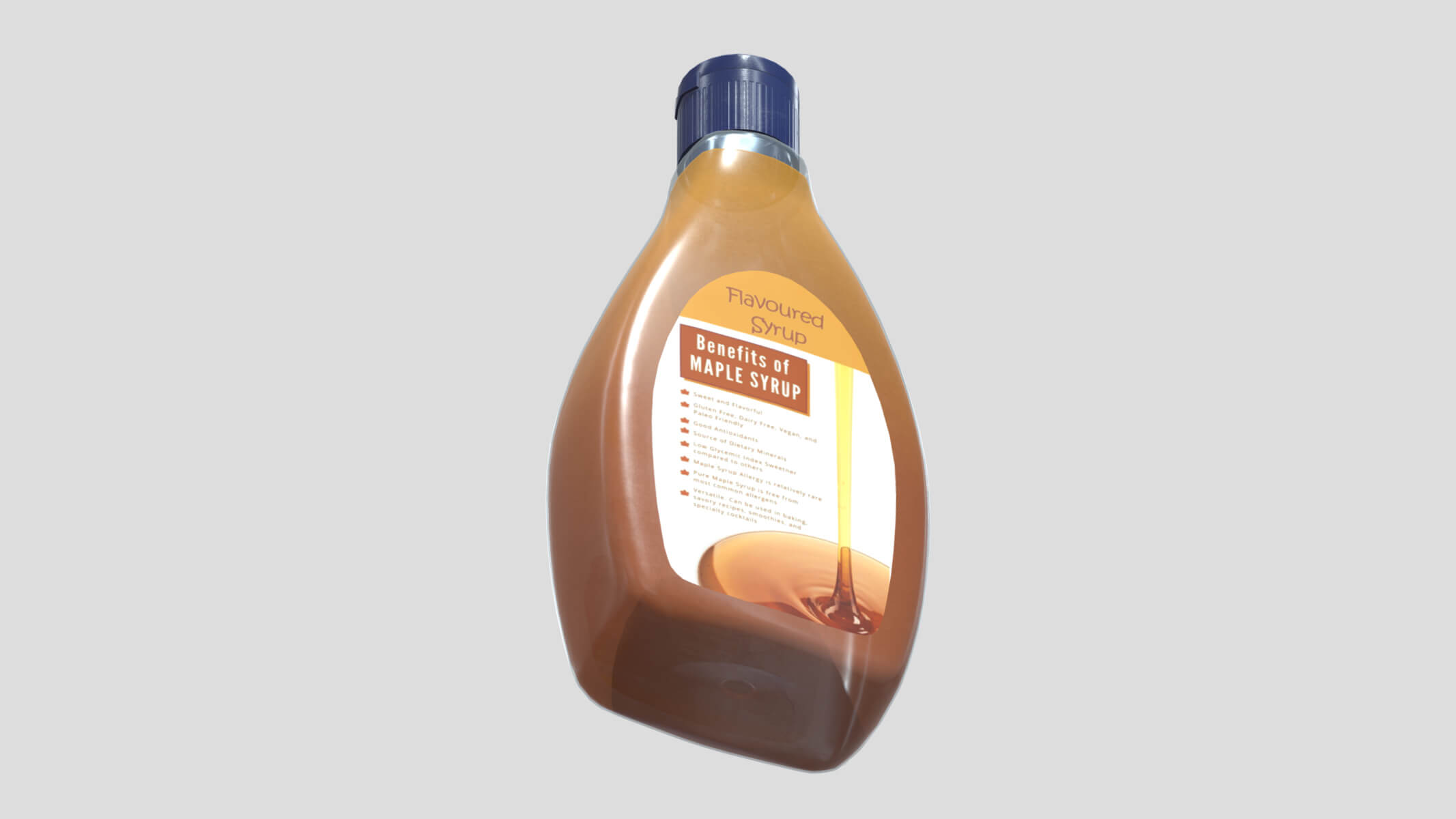 Honey Maple Syrup Flavored Low Poly - 3D Model by frezzy