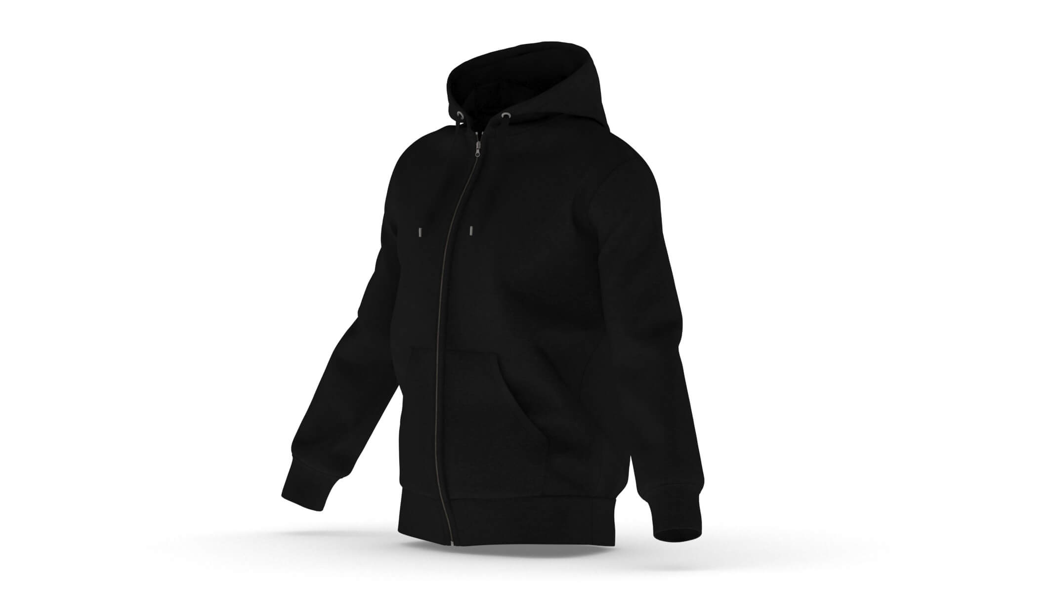 Hoodie Zip Generic - 3D Model by frezzy