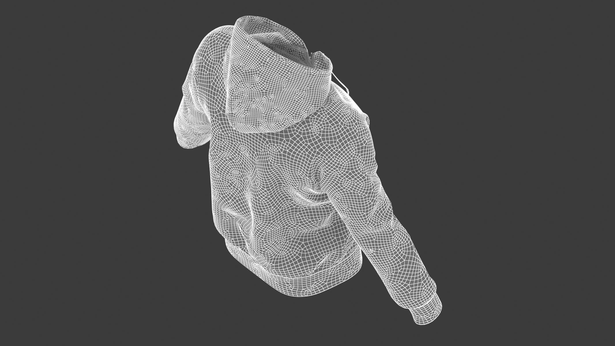 Hoodie Zip Generic - 3D Model by frezzy