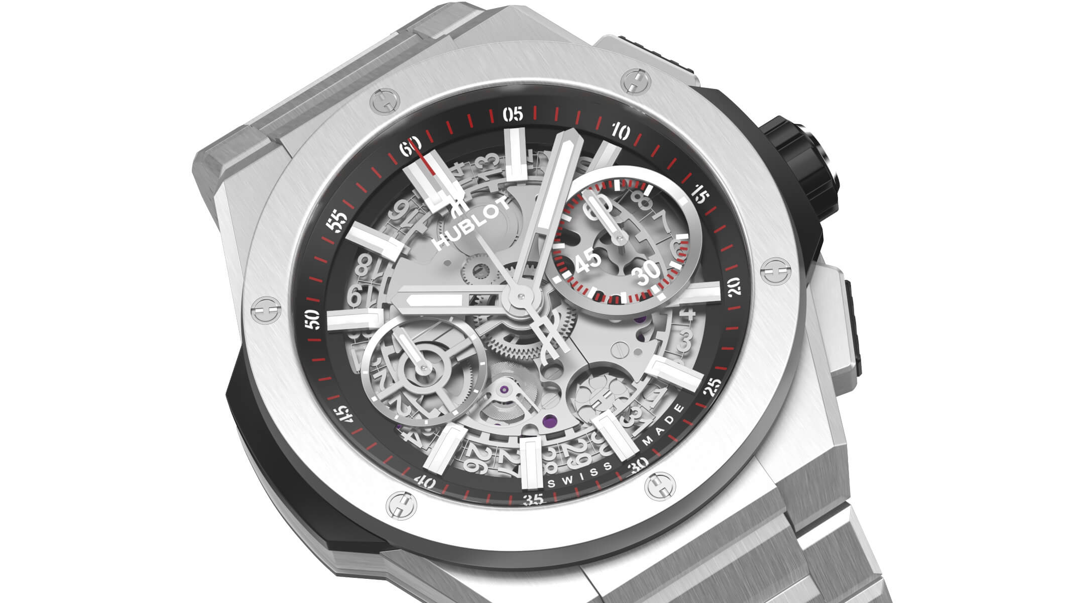 Hublot Big Bang Integranted 42mm Black - 3D Model by frezzy