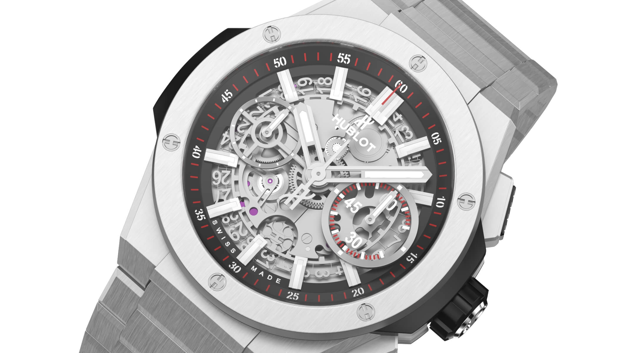 Hublot Big Bang Integranted 42mm Black - 3D Model by frezzy