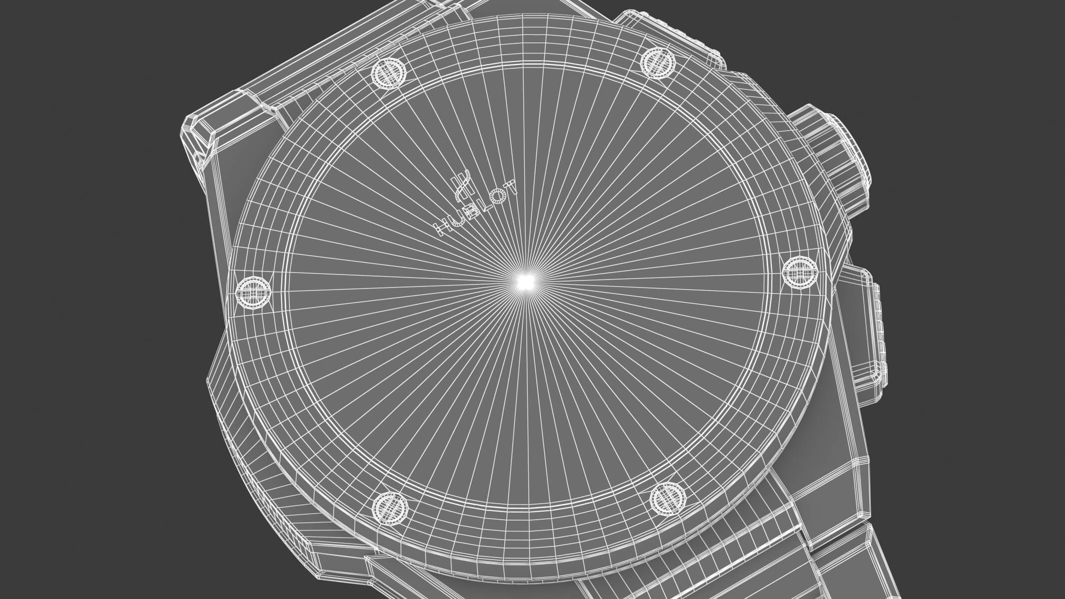 Hublot Big Bang Integranted 42mm Black - 3D Model by frezzy