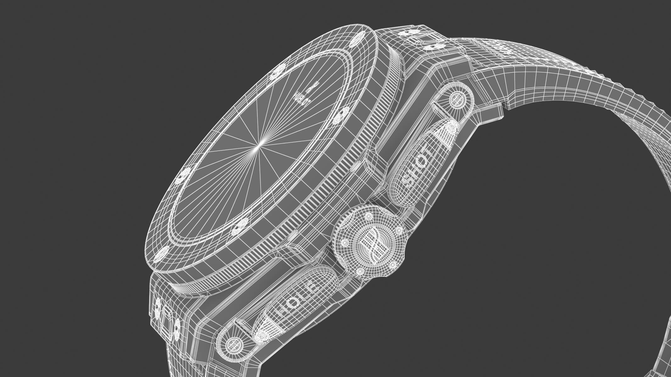 Hublot Big Bang Unico 45mm Golf Blue - 3D Model by frezzy