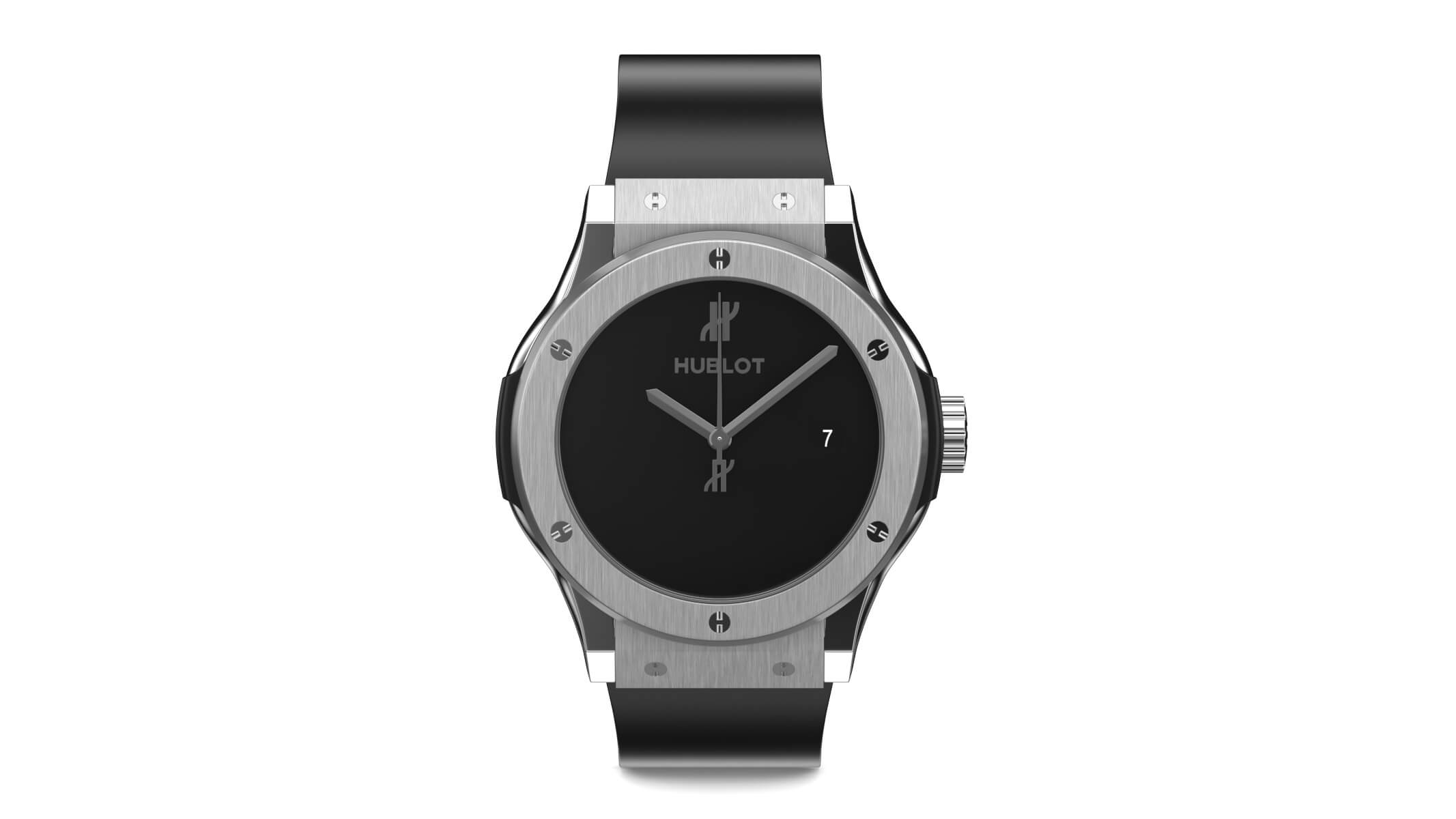 Hublot Classic Fusion Original Titanium 42mm - 3D Model by frezzy