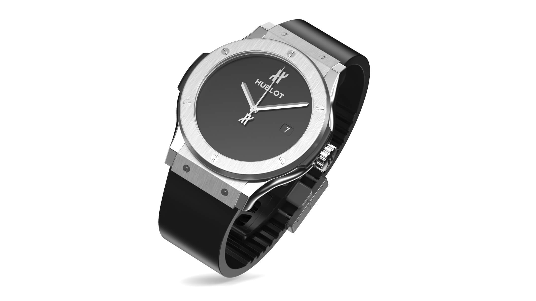 Hublot Classic Fusion Original Titanium 42mm - 3D Model by frezzy
