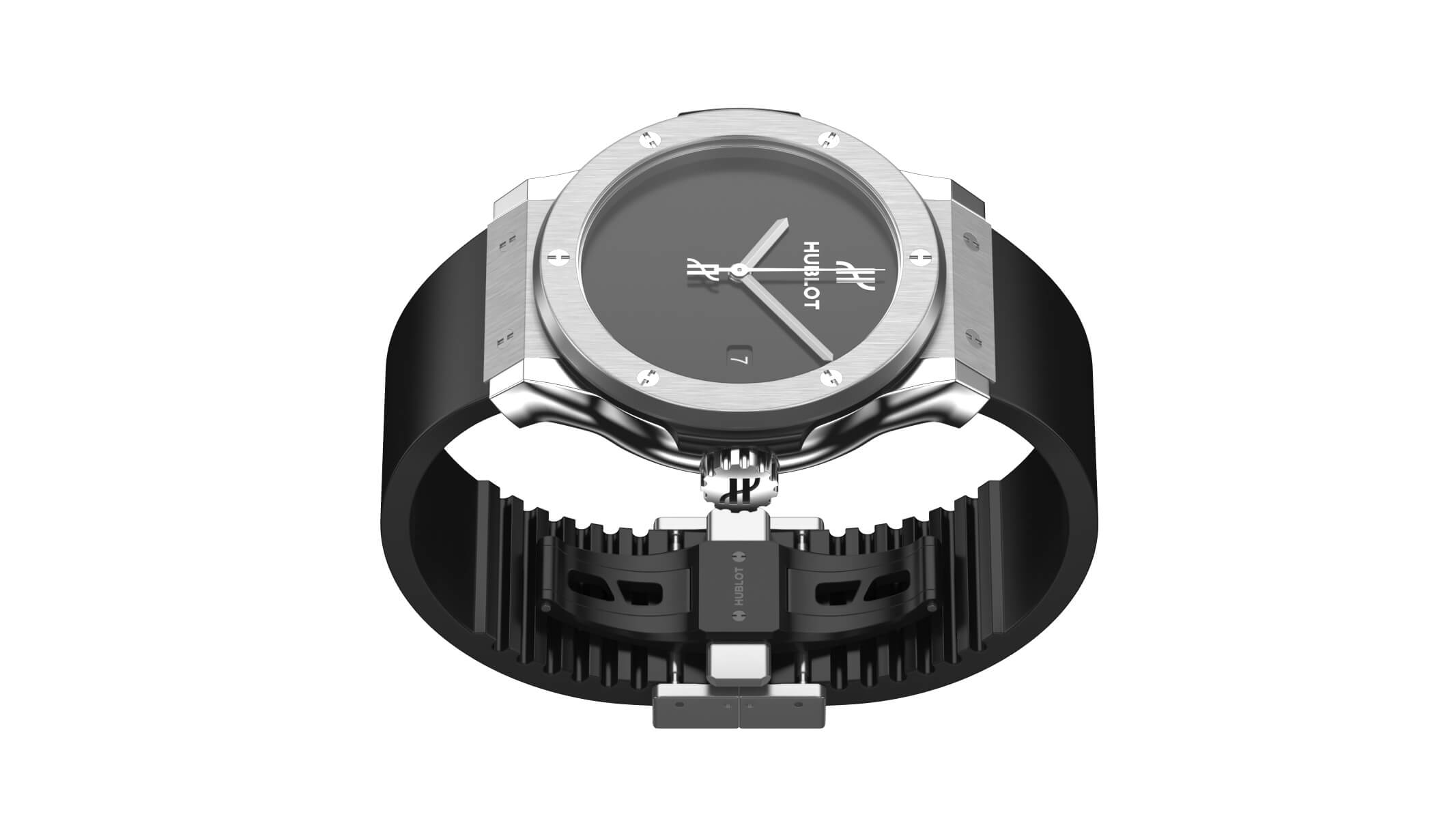 Hublot Classic Fusion Original Titanium 42mm - 3D Model by frezzy