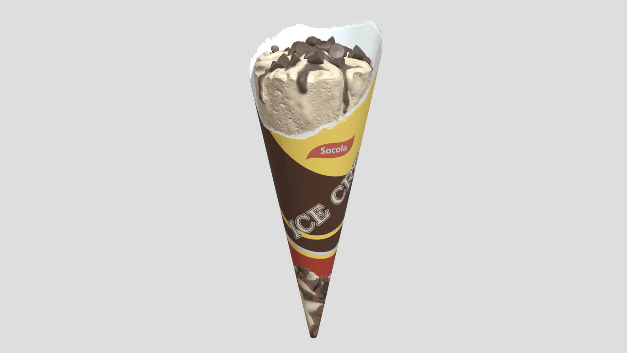 Ice Cream 01 Low Poly - 3D Model by frezzy