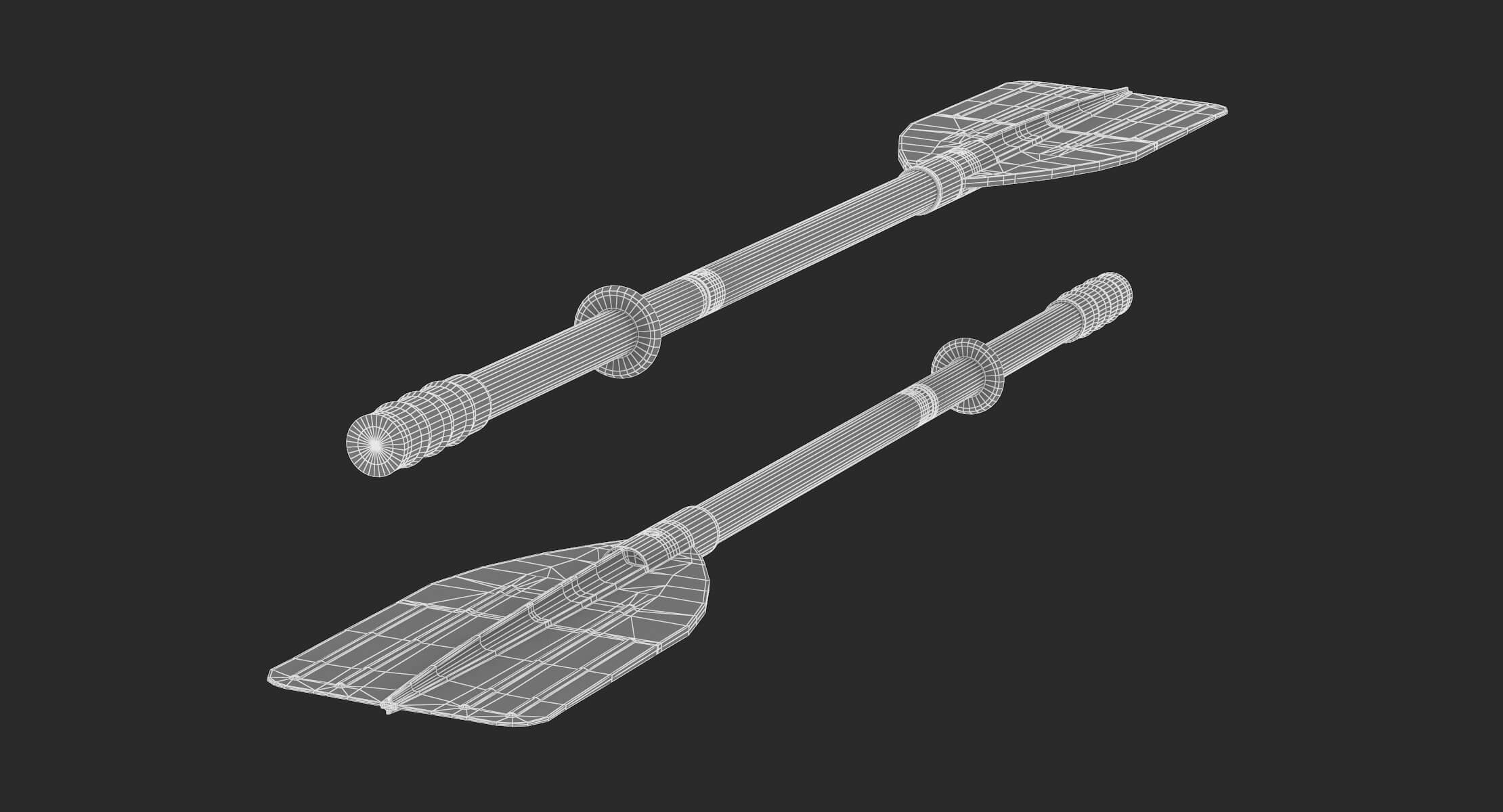 Intex Boat Oars - 3D Model by frezzy