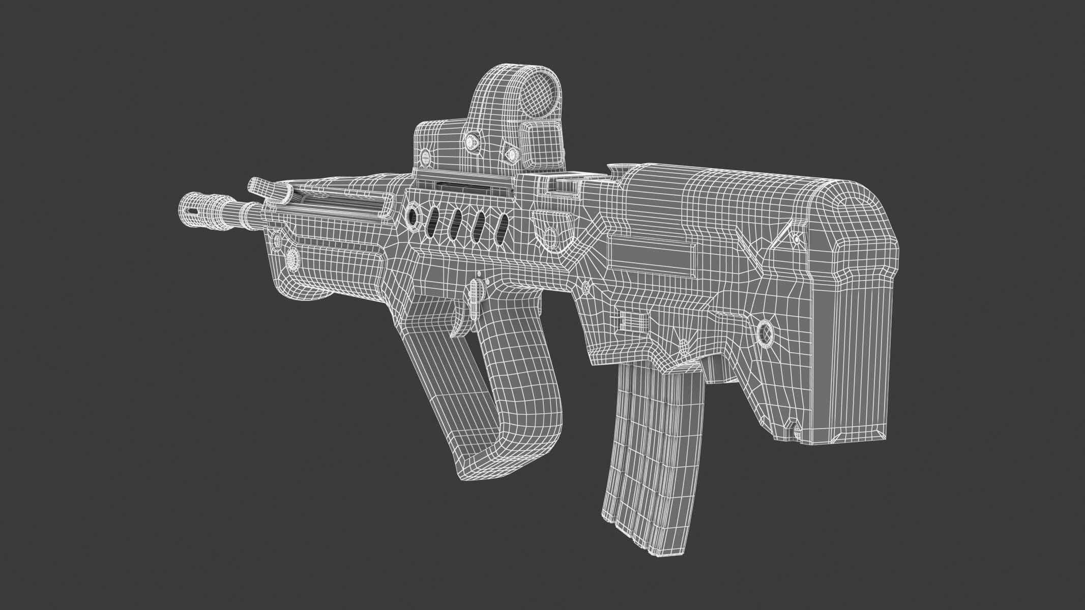 IWI Tavor Bullpup Assault Rifle - 3D Model by frezzy