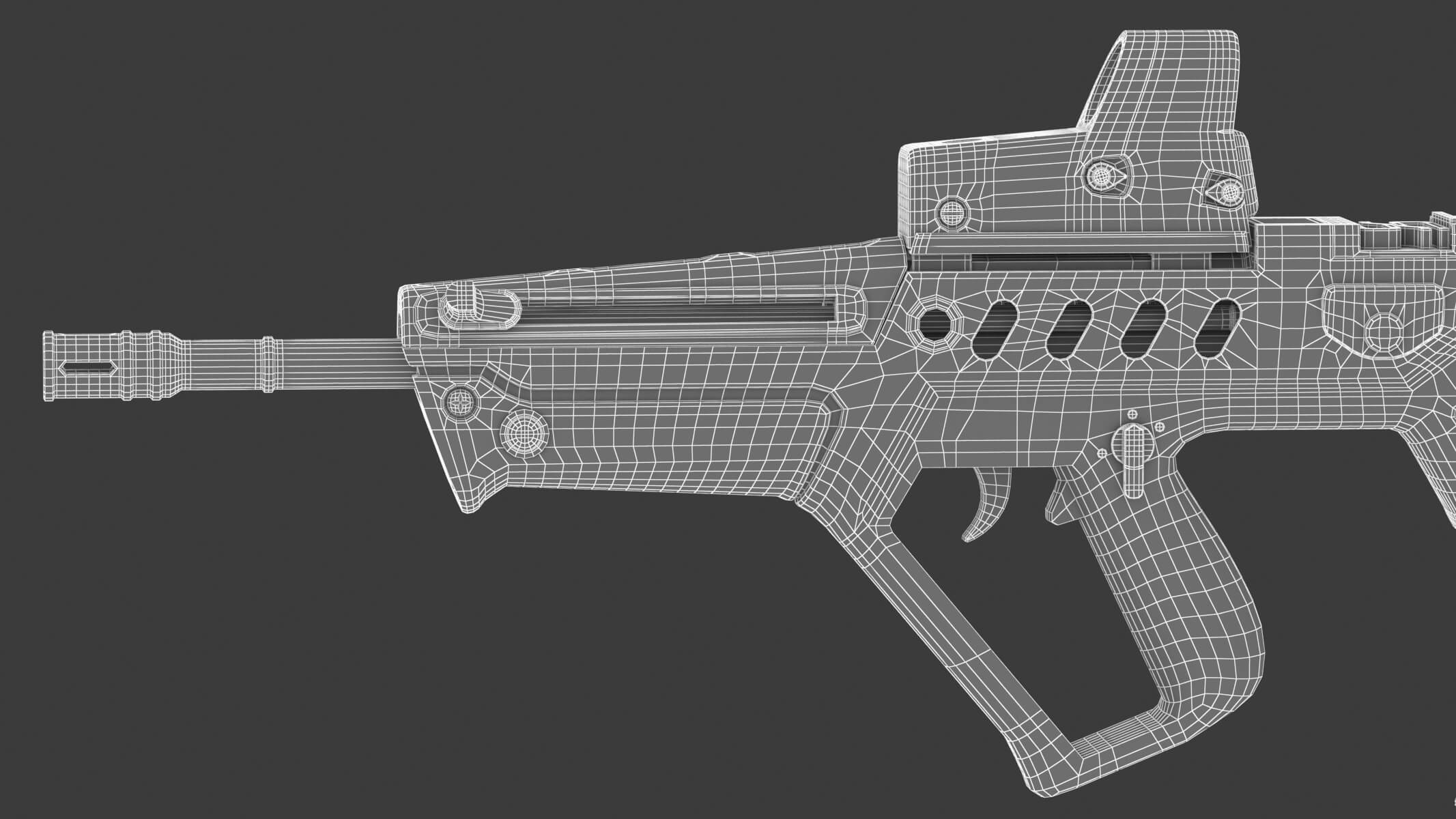 IWI Tavor Bullpup Assault Rifle - 3D Model by frezzy