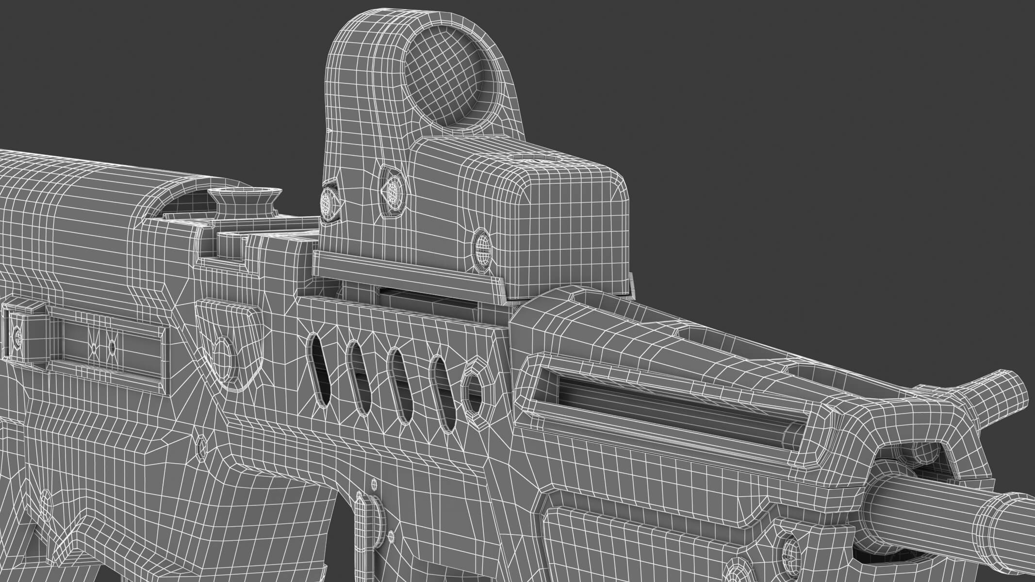 IWI Tavor Bullpup Assault Rifle - 3D Model by frezzy