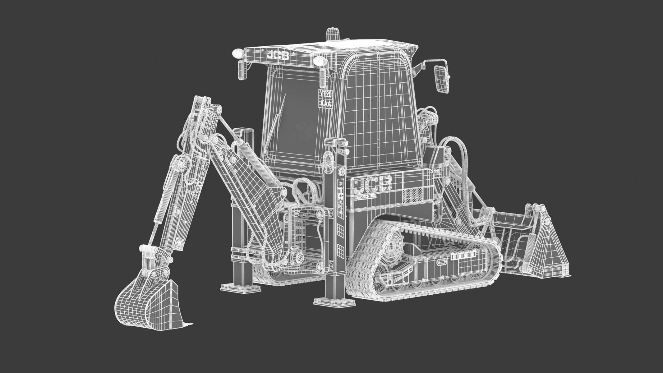 JCB Backhoe Loaders 1Cxt - 3D Model by frezzy