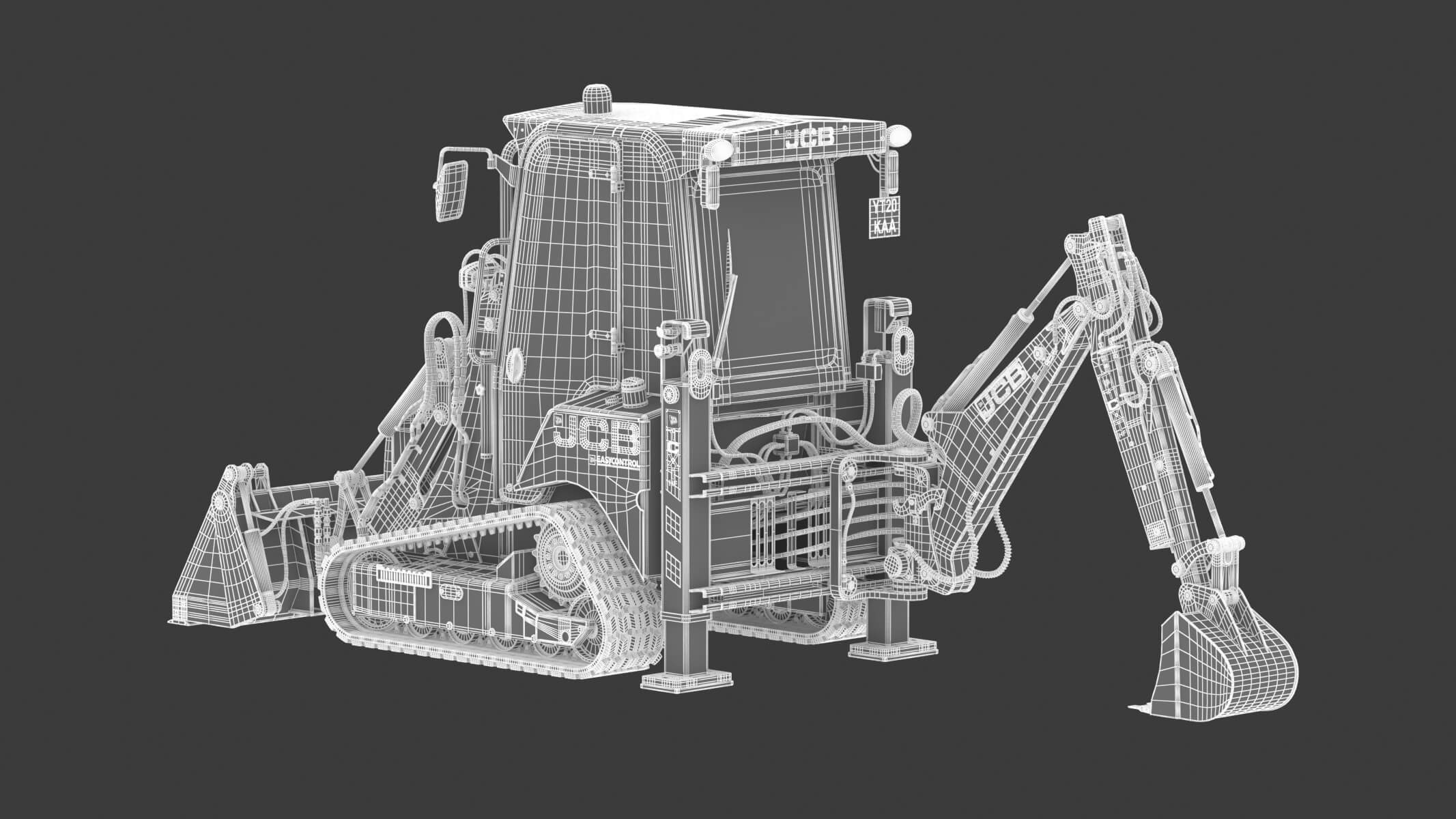 JCB Backhoe Loaders 1Cxt - 3D Model by frezzy