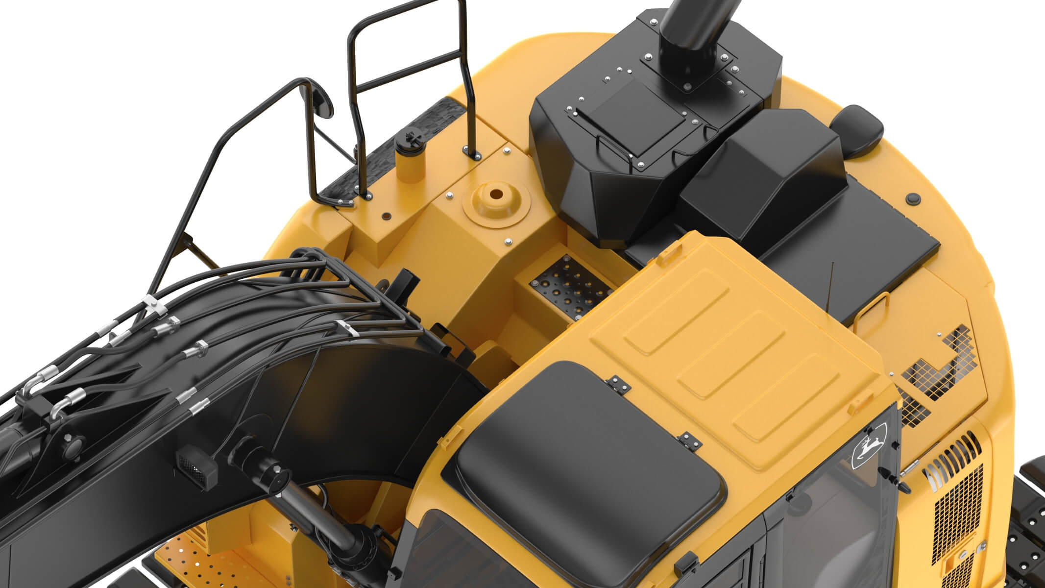 John Deere 135G and Bucket - 3D Model by frezzy