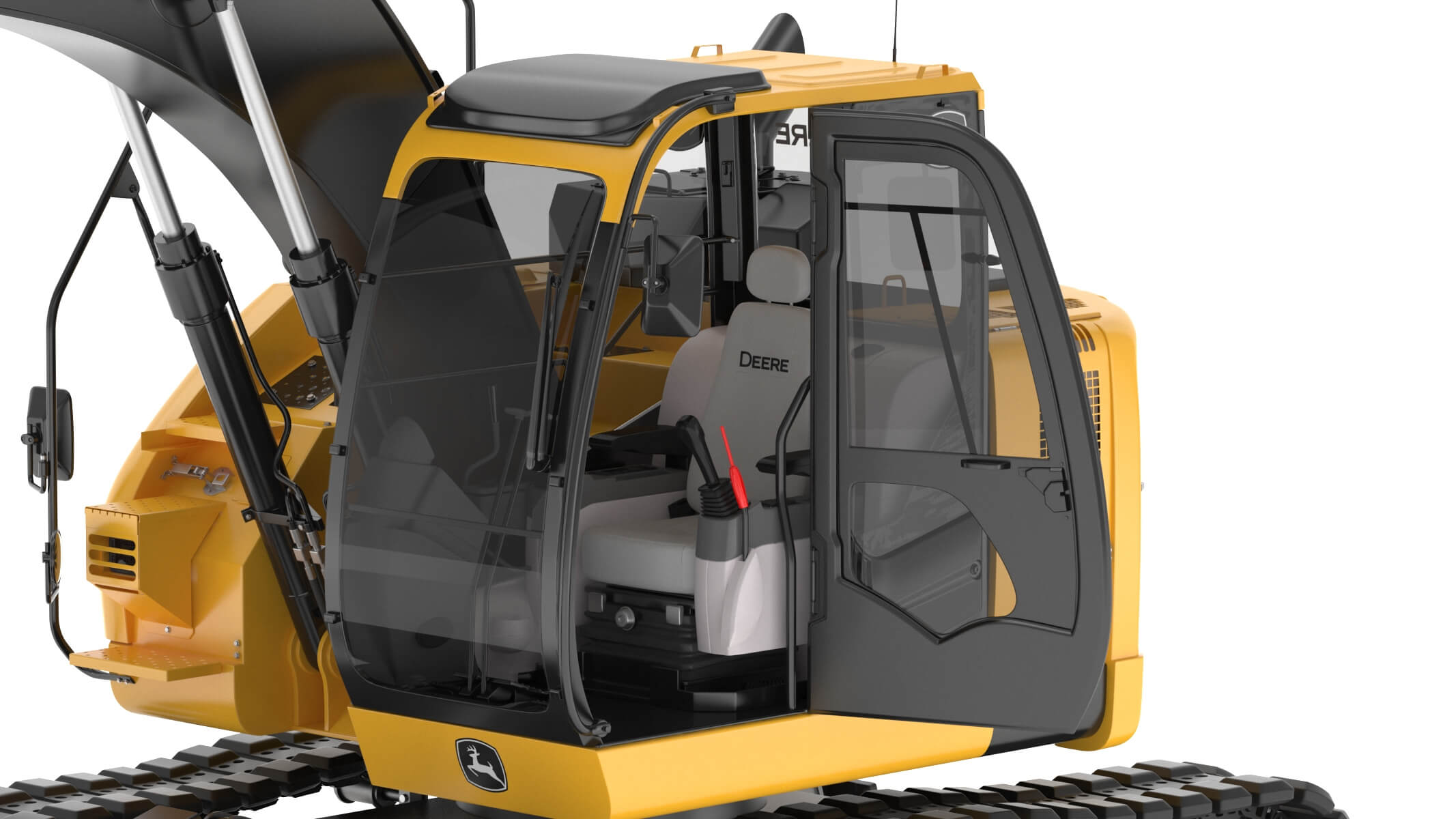 John Deere 135G and Bucket - 3D Model by frezzy