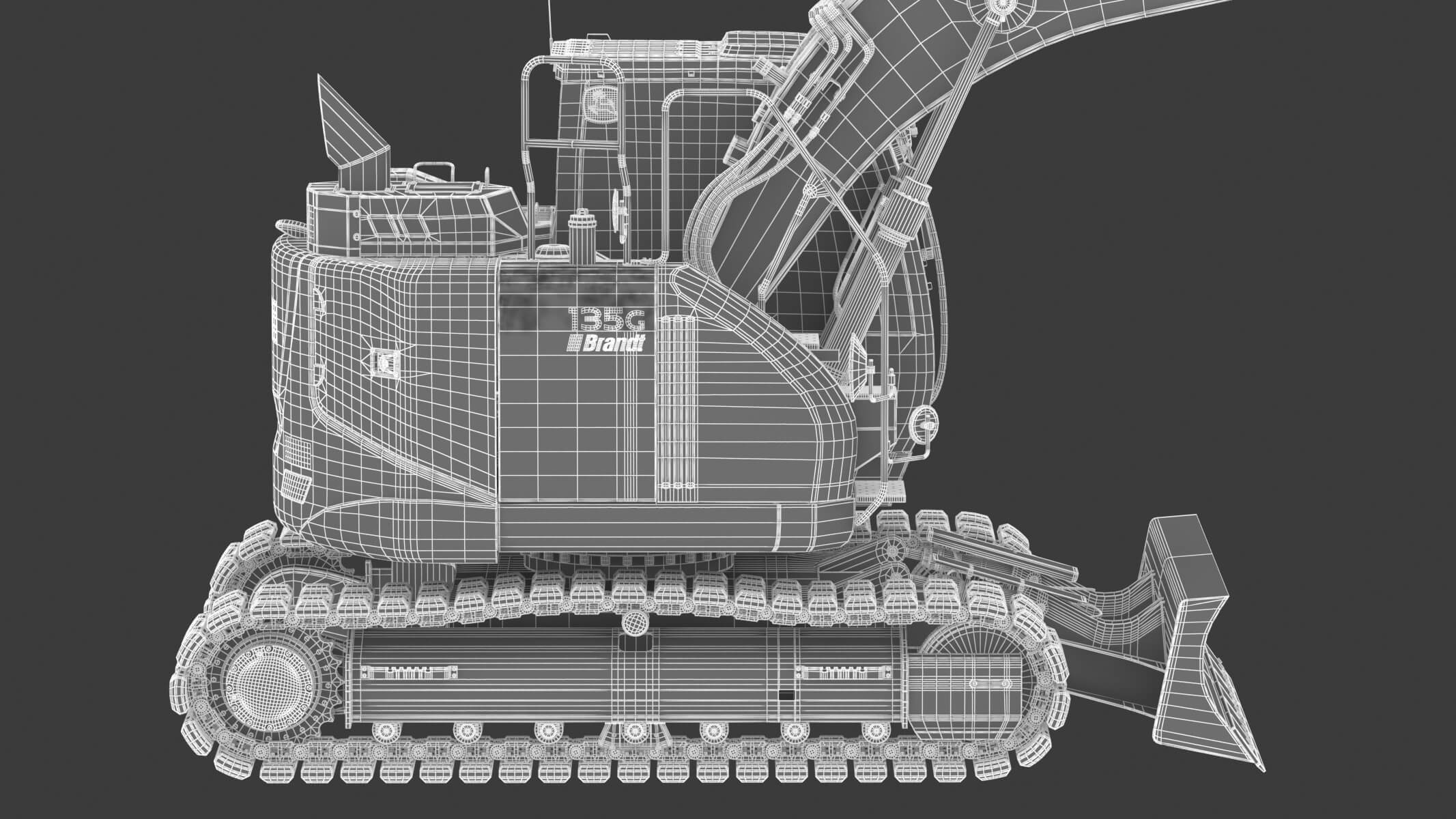 John Deere 135G and Bucket - 3D Model by frezzy