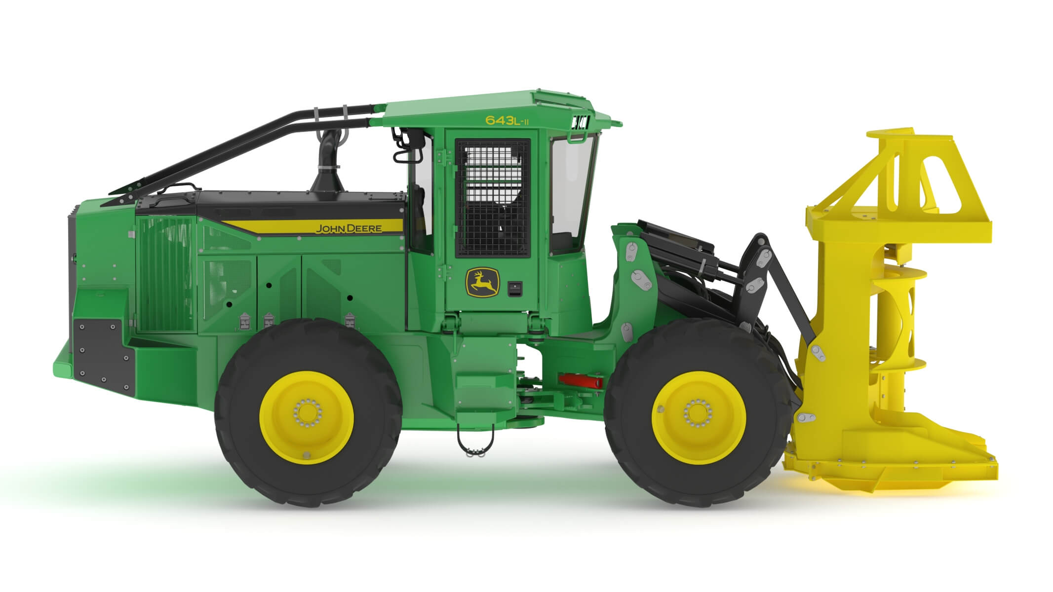John Deere 643L-II Wheeled Feller Buncher 3D Model by frezzy