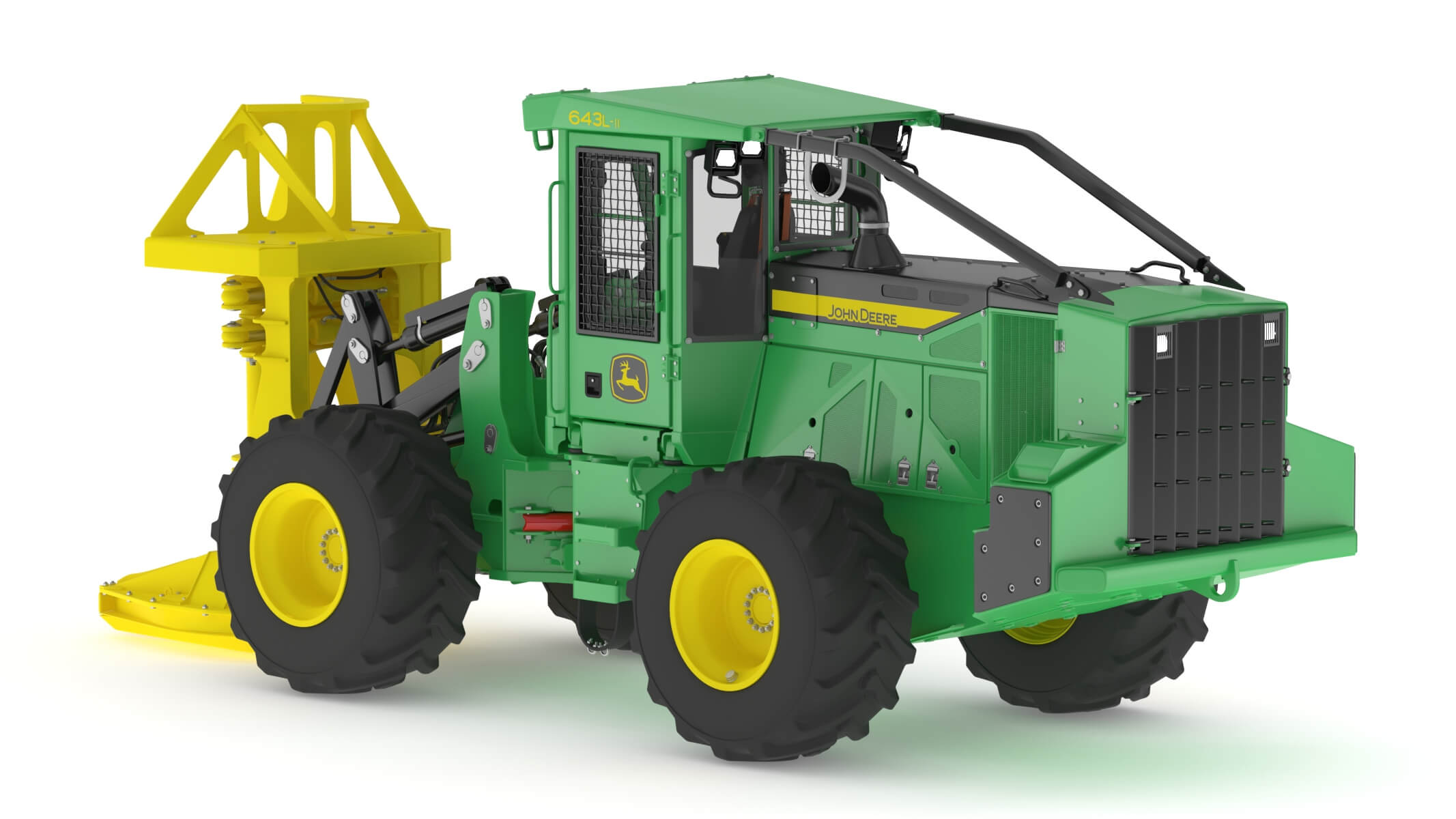 John Deere 643L-II Wheeled Feller Buncher 3D Model by frezzy