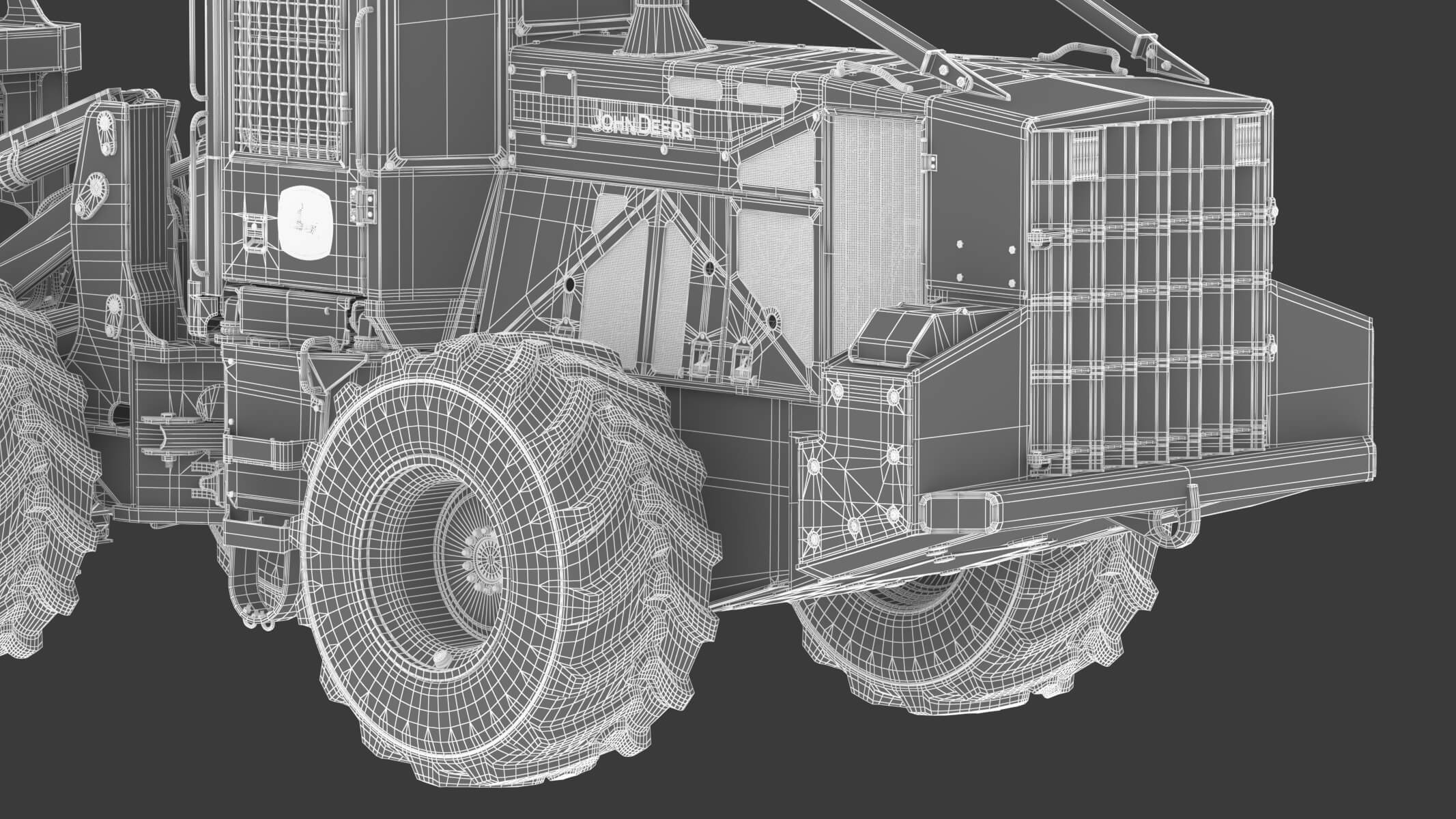 John Deere 643L-II Wheeled Feller Buncher 3D Model by frezzy