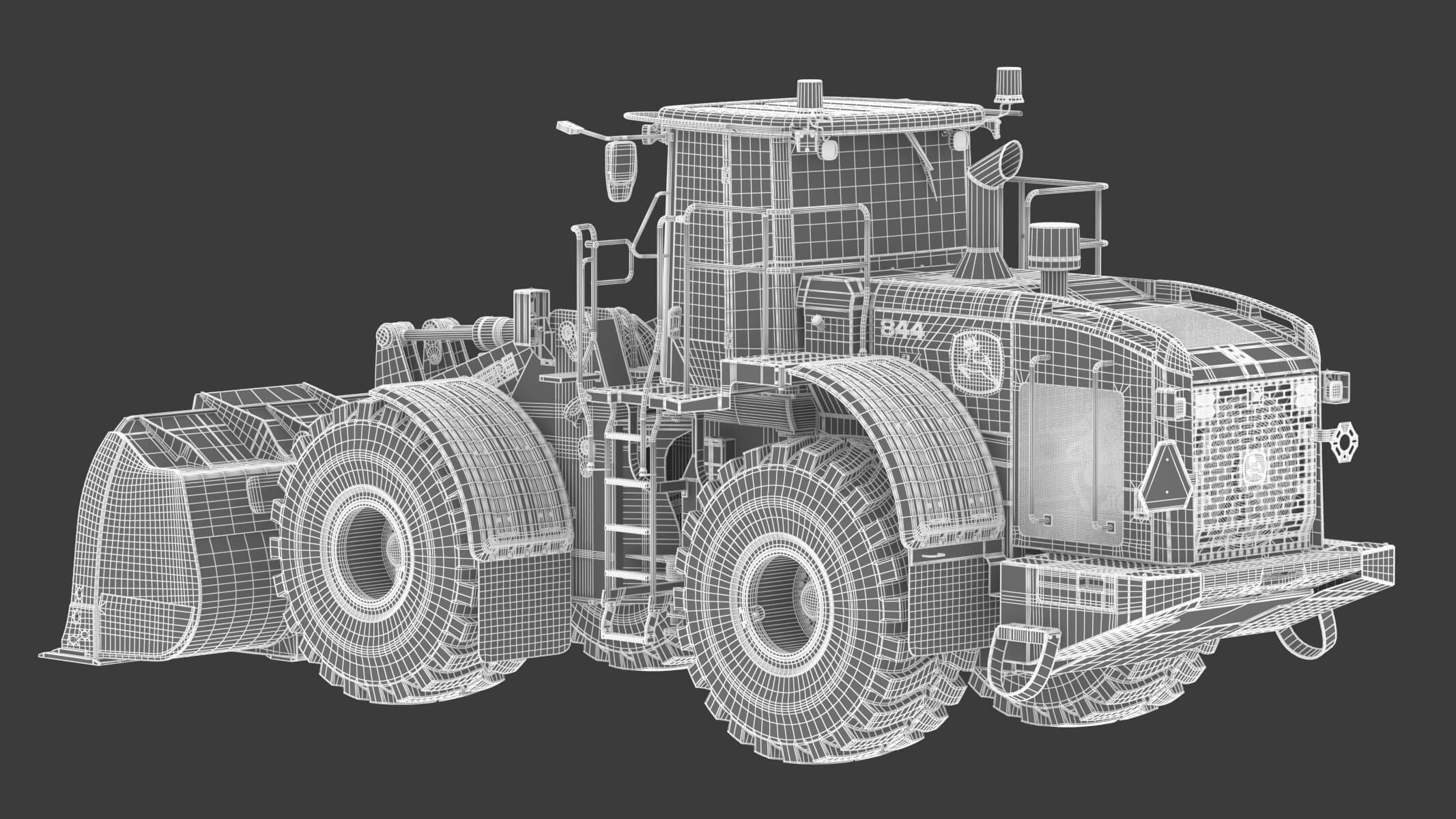 John Deere 844 P-Tier Wheel Loader 3D Model by frezzy