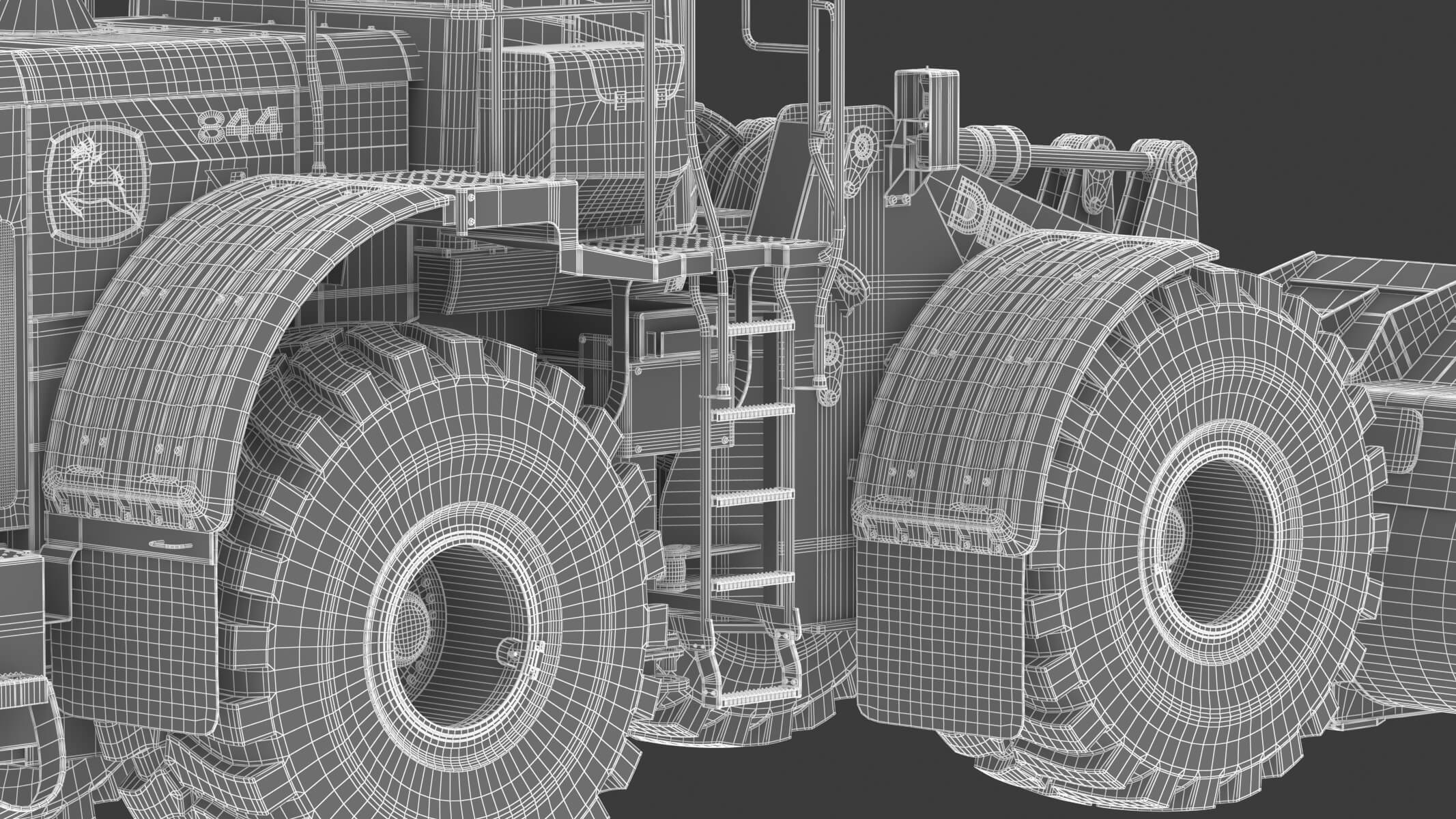 John Deere 844 P-Tier Wheel Loader 3D Model by frezzy