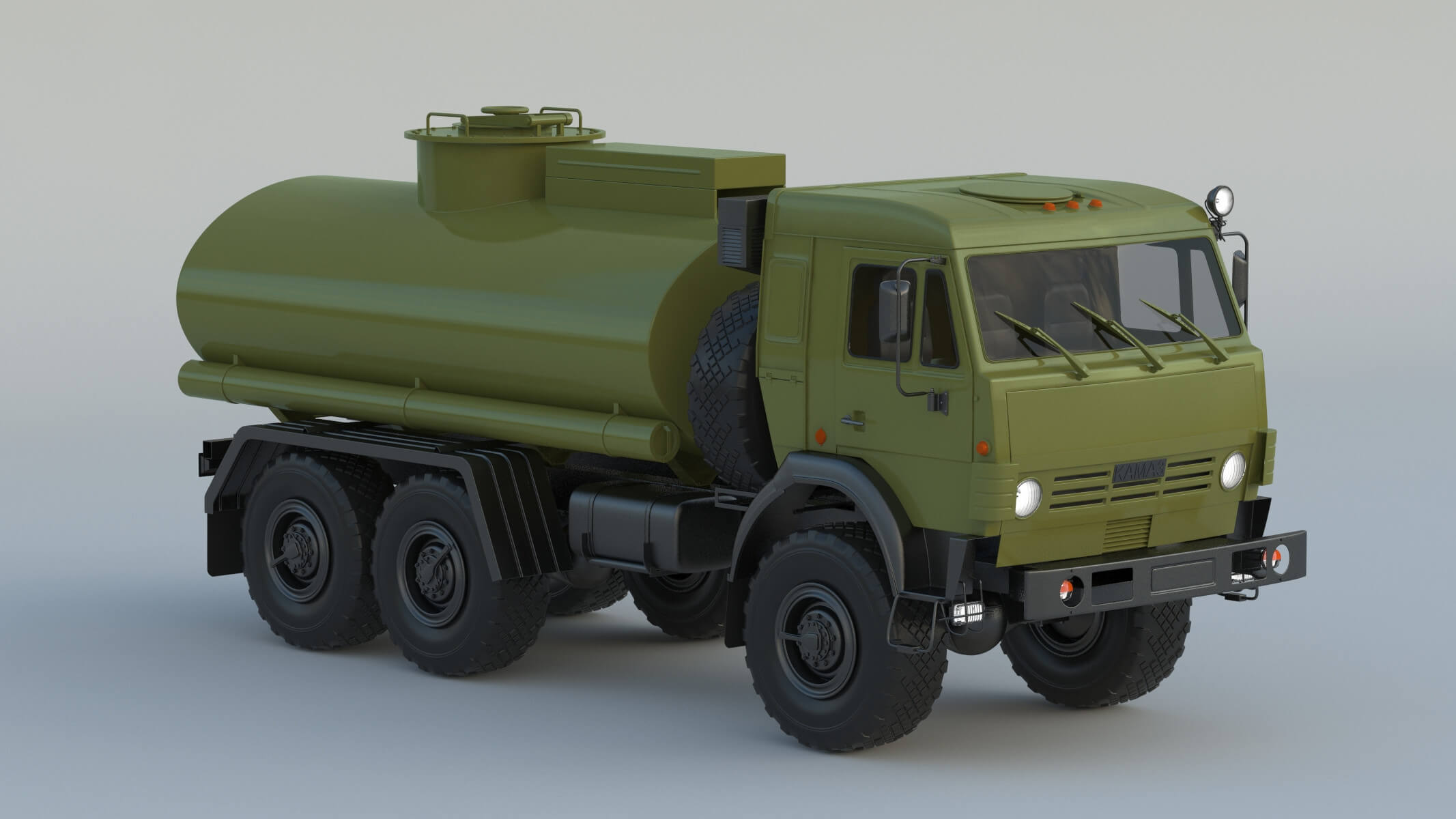 Kamaz 5350 Fuel Tanker - 3D Model by frezzy