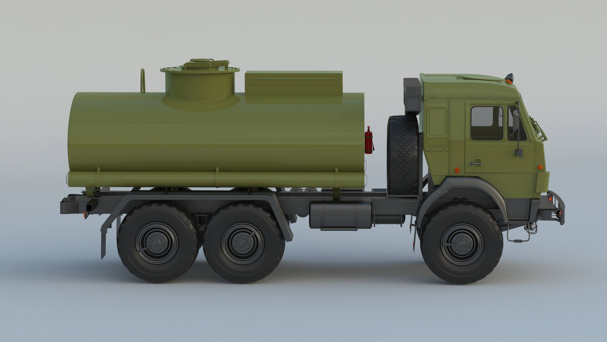 Kamaz 5350 Fuel Tanker - 3D Model by frezzy