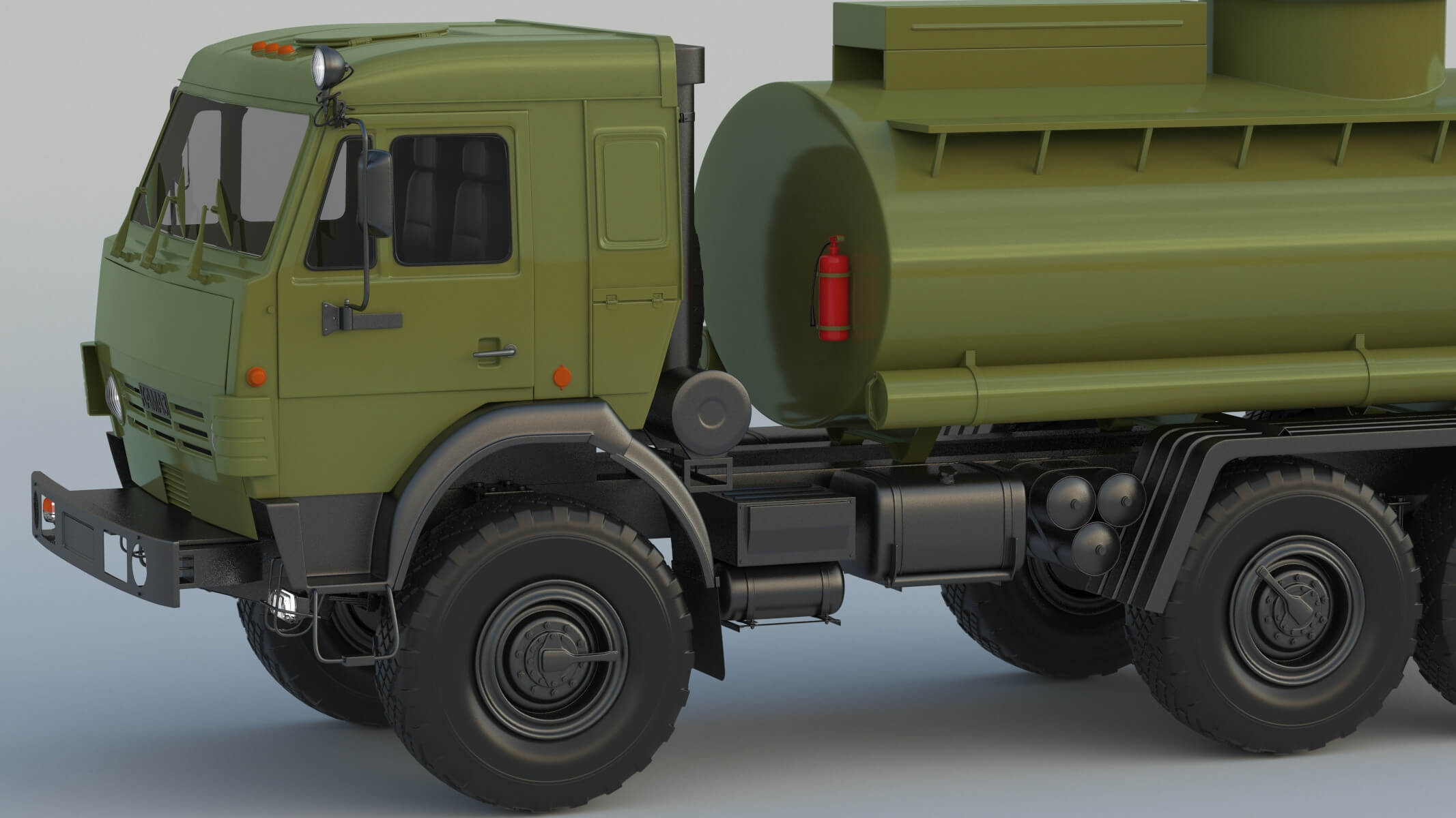 Kamaz 5350 Fuel Tanker - 3D Model by frezzy