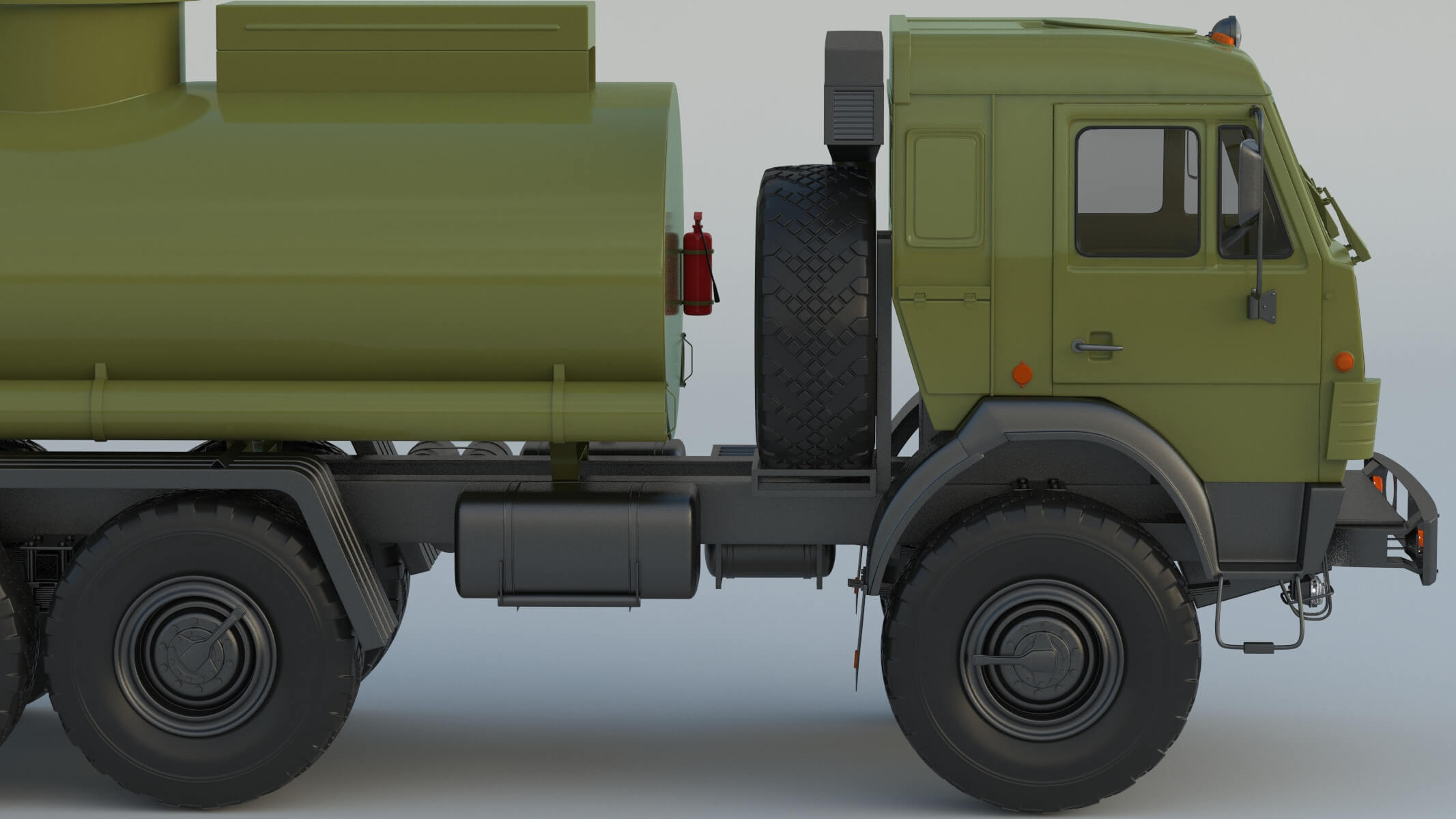 Kamaz 5350 Fuel Tanker - 3D Model by frezzy