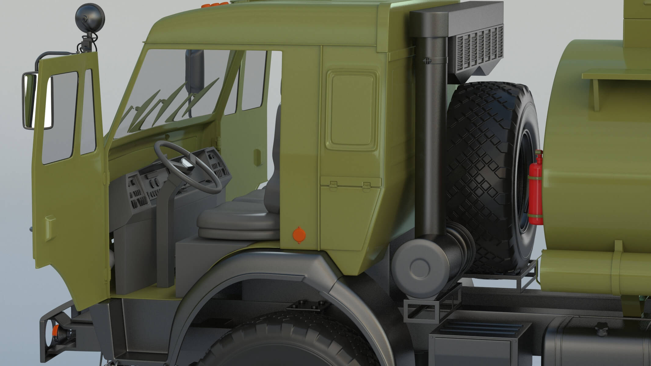 Kamaz 5350 Fuel Tanker - 3D Model by frezzy