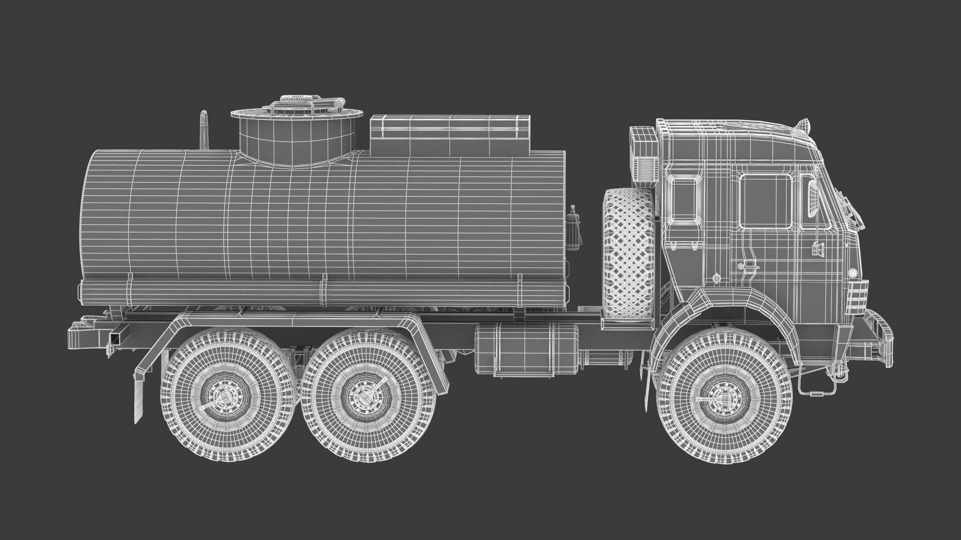 Kamaz 5350 Fuel Tanker - 3D Model by frezzy