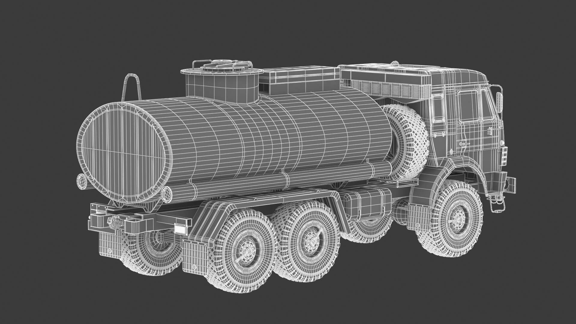 Kamaz 5350 Fuel Tanker - 3D Model by frezzy
