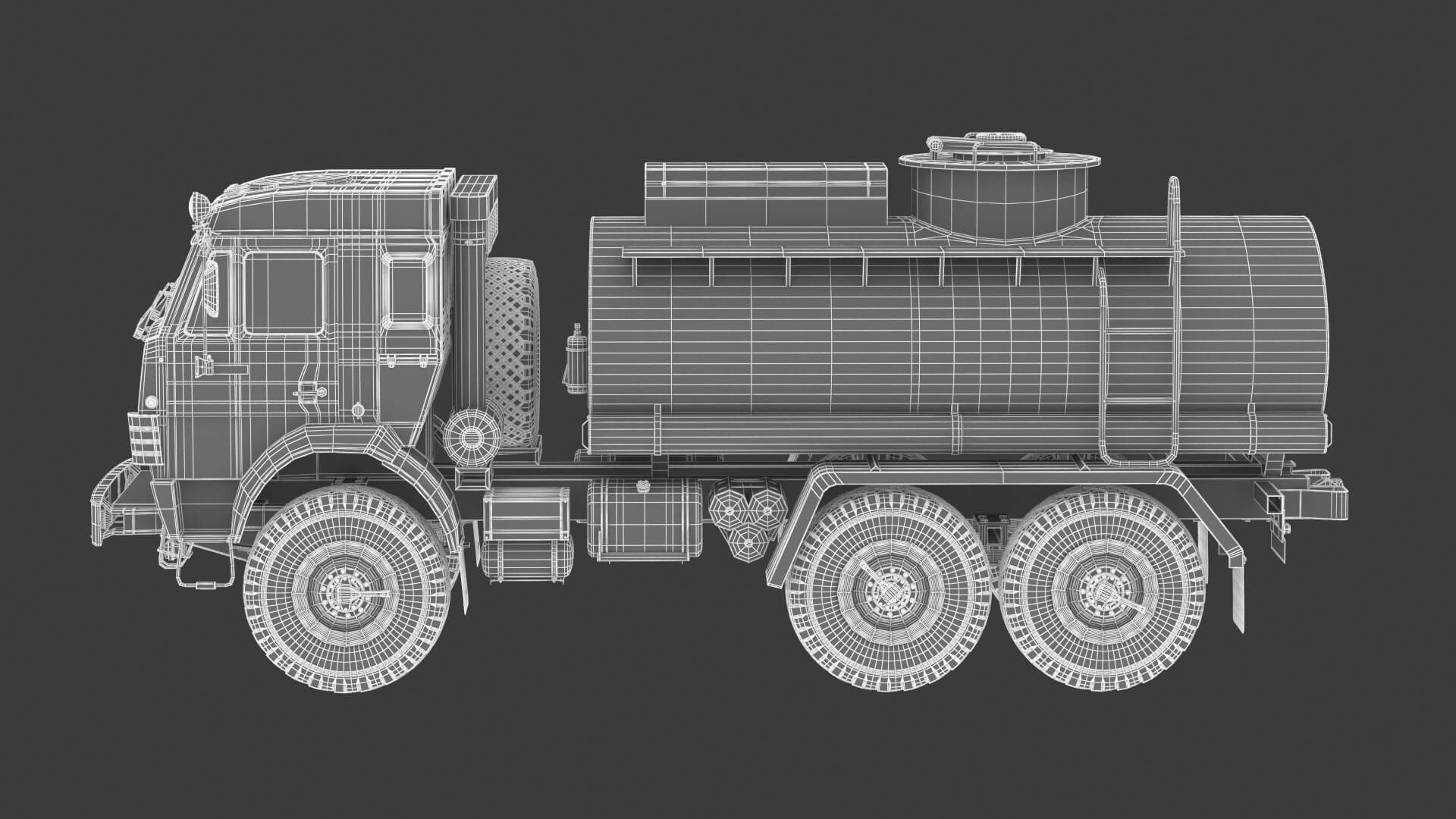 Kamaz 5350 Fuel Tanker - 3D Model by frezzy