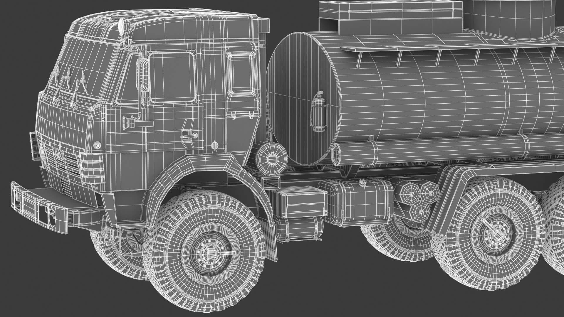 Kamaz 5350 Fuel Tanker - 3D Model by frezzy