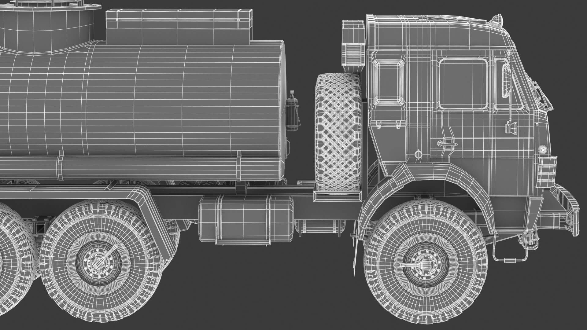 Kamaz 5350 Fuel Tanker - 3D Model by frezzy