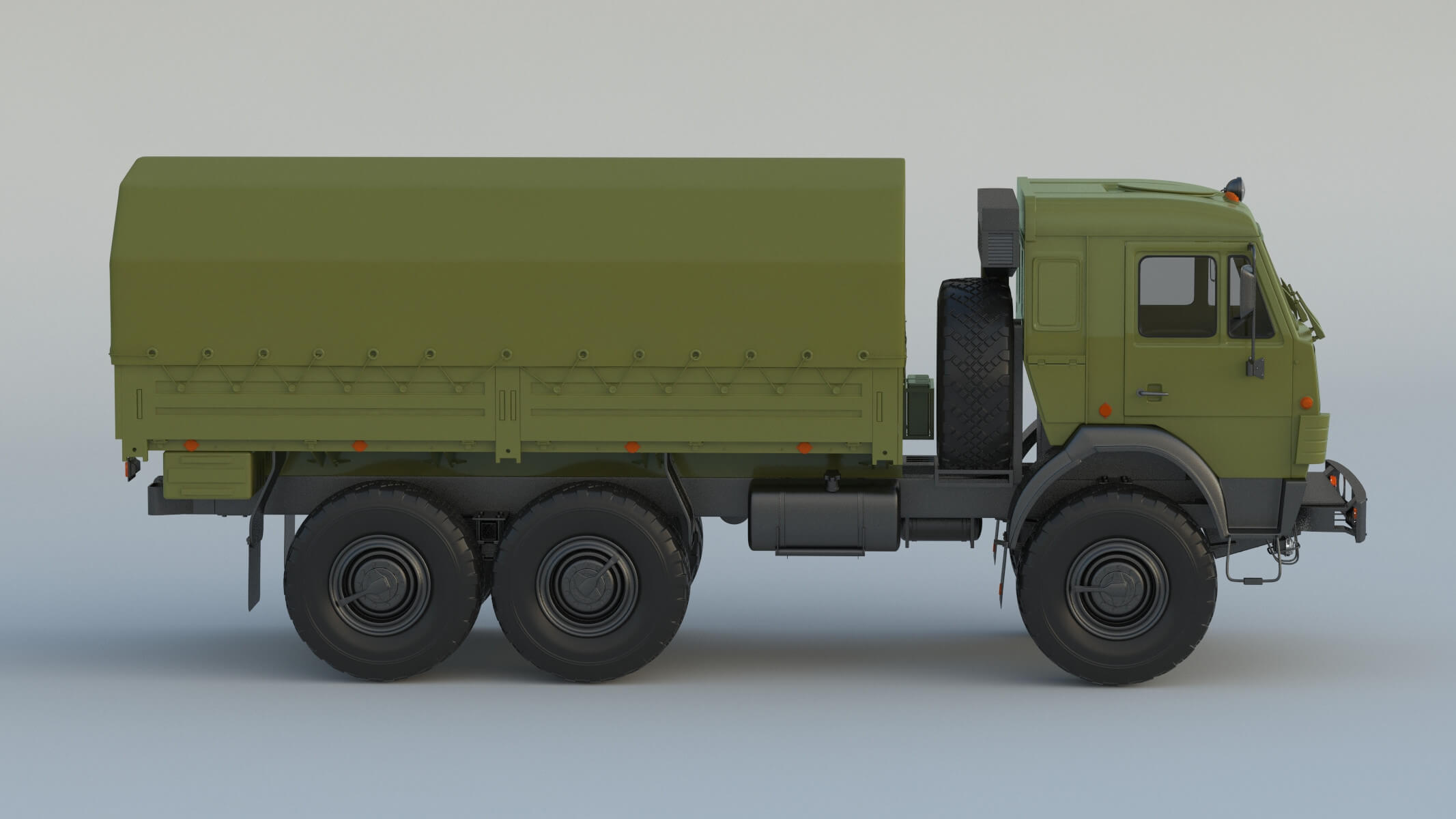 Kamaz 5350 Utility Truck - 3D Model by frezzy