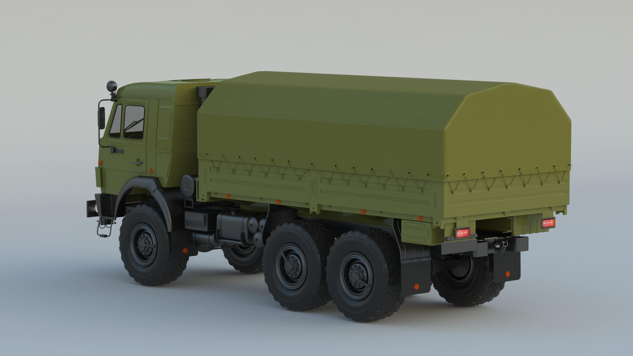 Kamaz 5350 Utility Truck - 3D Model by frezzy