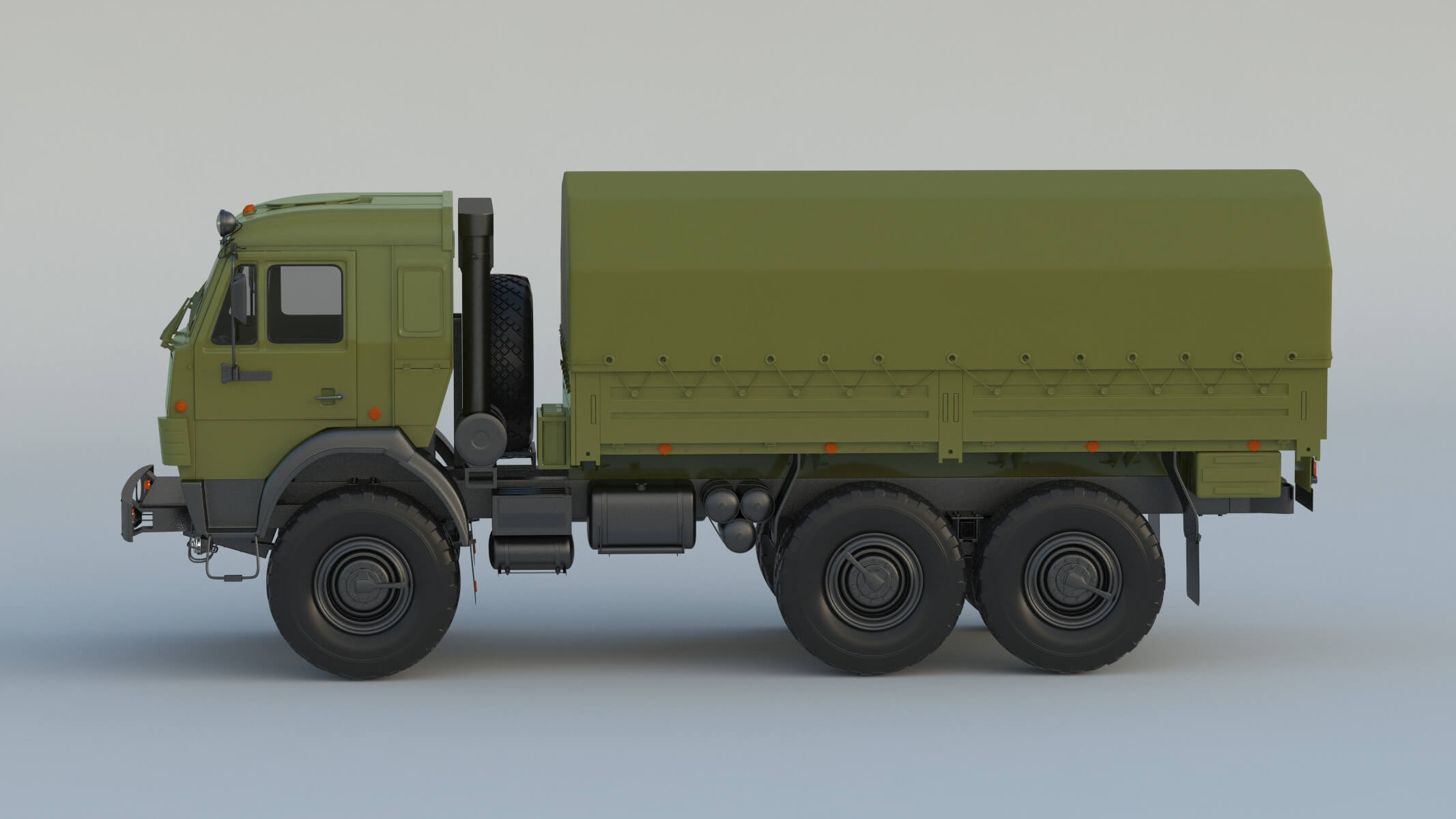 Kamaz 5350 Utility Truck - 3D Model by frezzy
