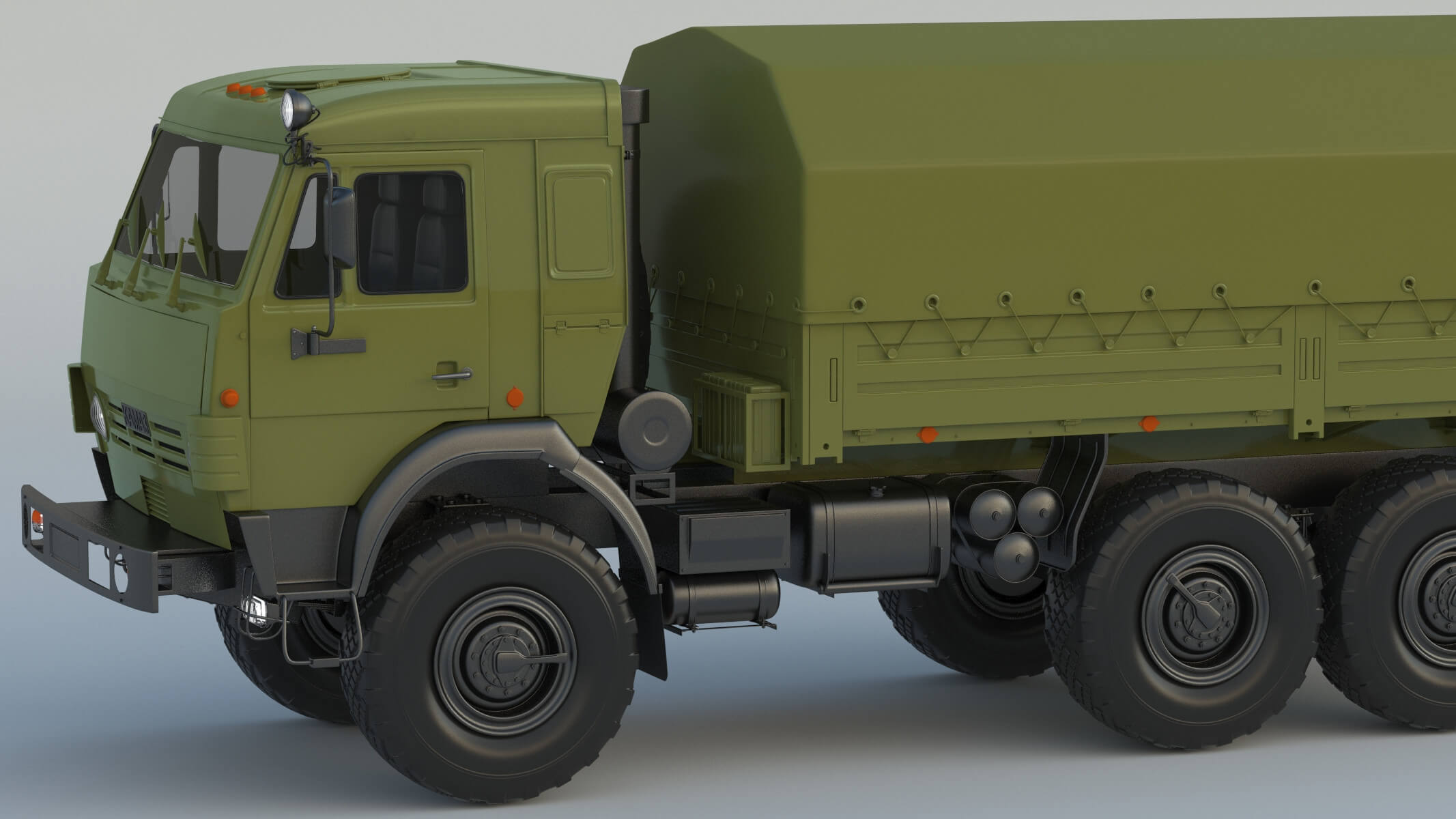 Kamaz 5350 Utility Truck - 3D Model by frezzy