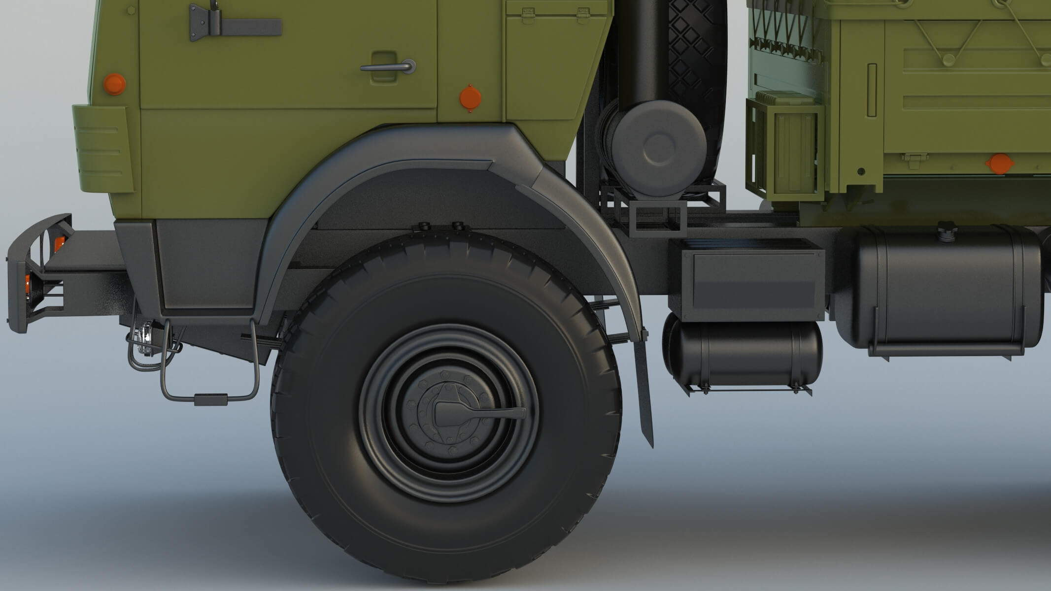 Kamaz 5350 Utility Truck - 3D Model by frezzy