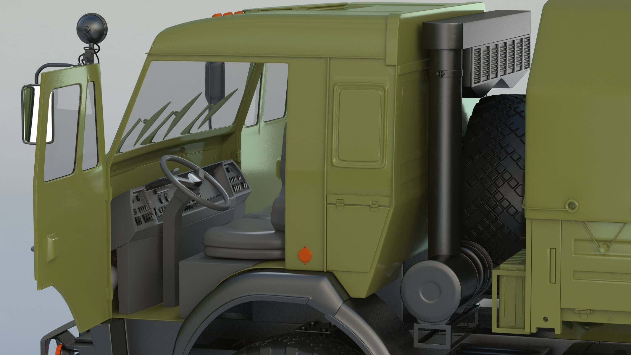Kamaz 5350 Utility Truck - 3D Model by frezzy