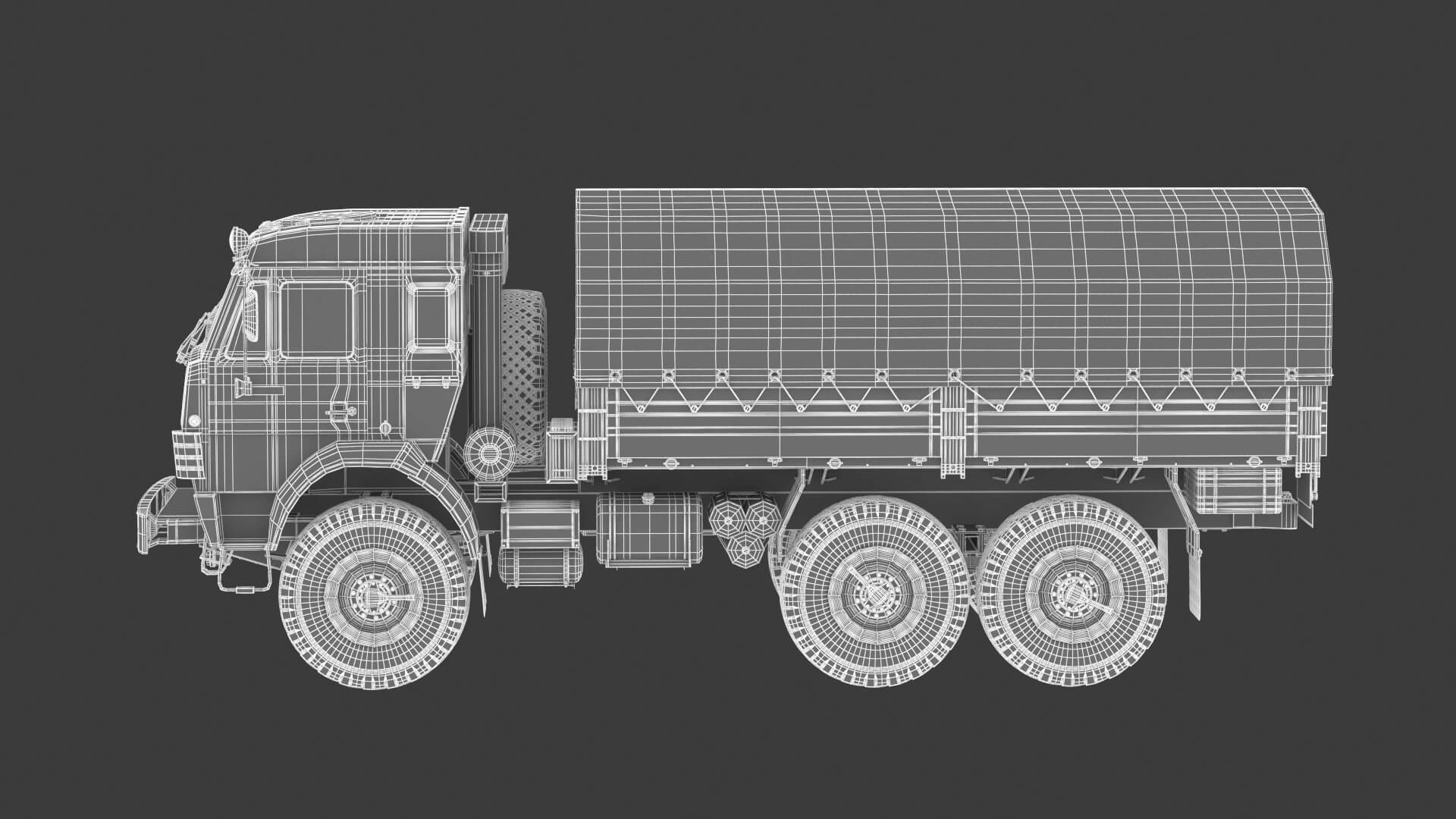 Kamaz 5350 Utility Truck - 3D Model by frezzy