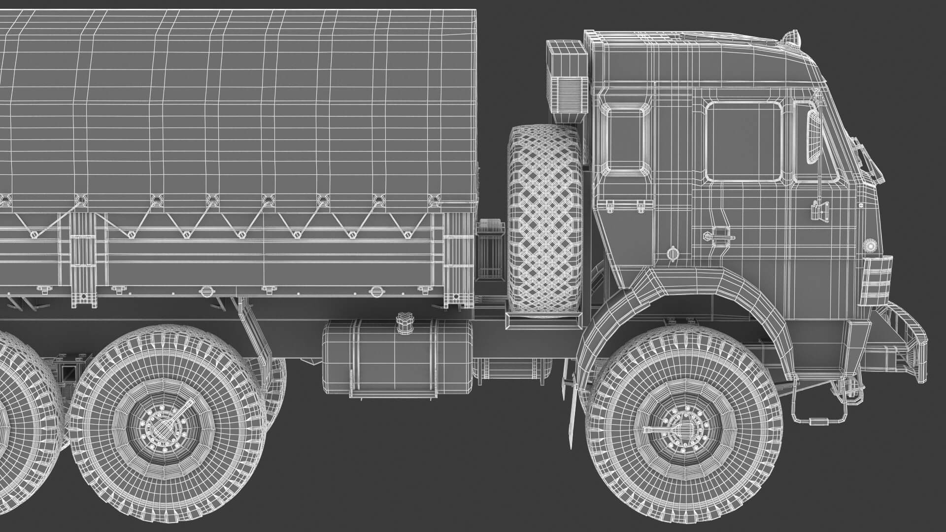 Kamaz 5350 Utility Truck - 3D Model by frezzy