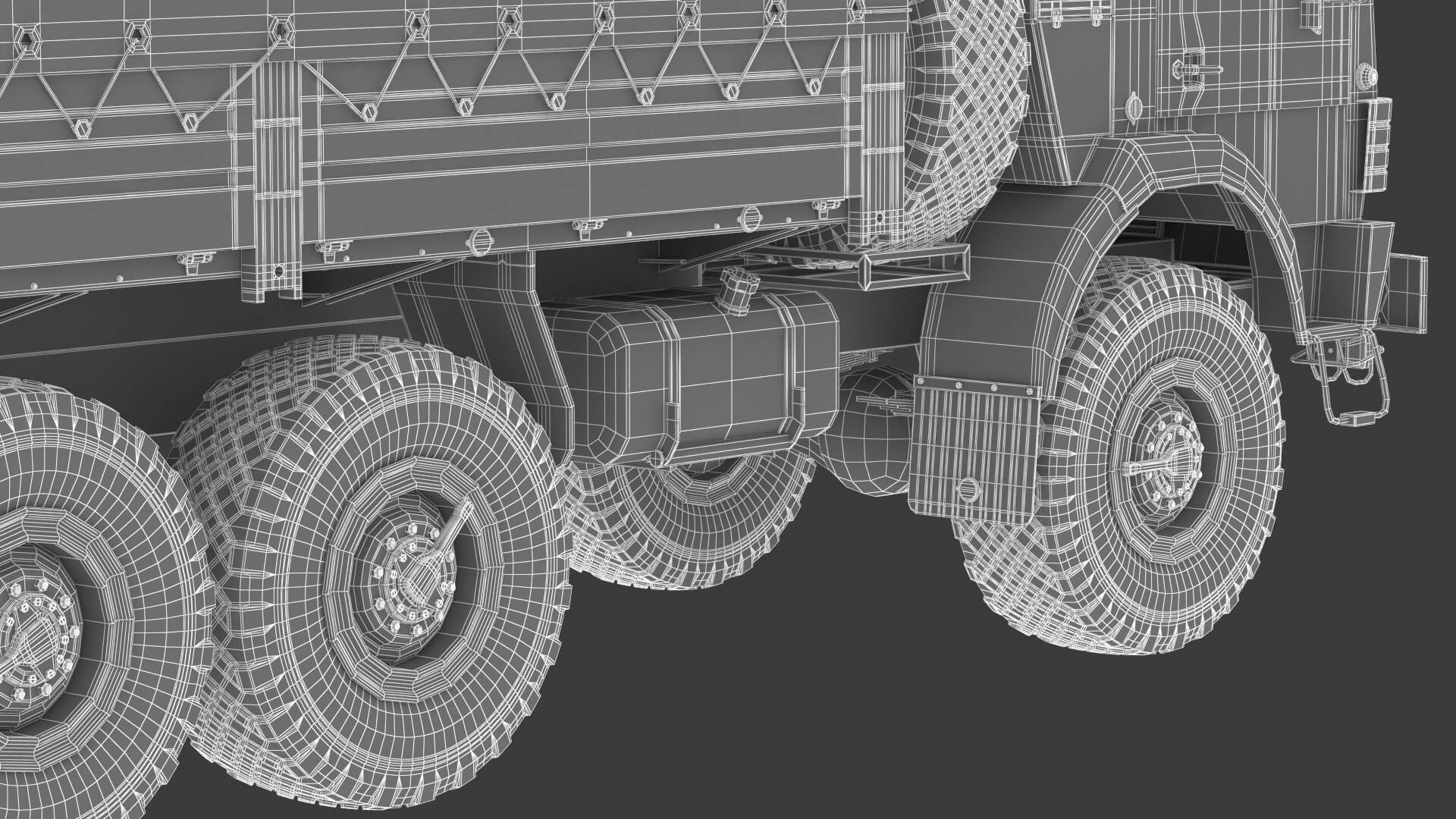Kamaz 5350 Utility Truck - 3D Model by frezzy