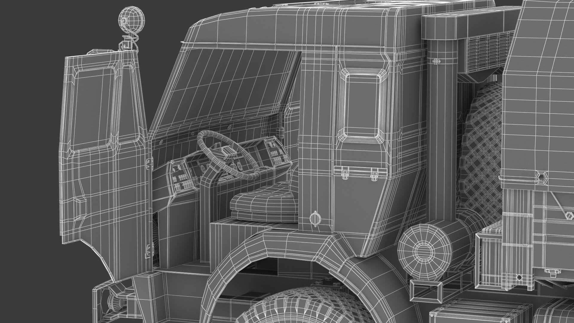 Kamaz 5350 Utility Truck - 3D Model by frezzy