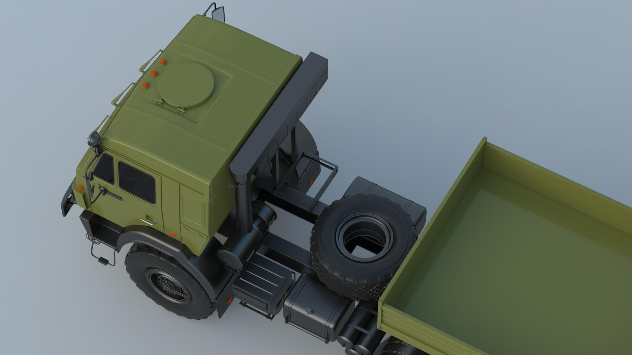 Kamaz 65225 Tank Transporter - 3D Model by frezzy