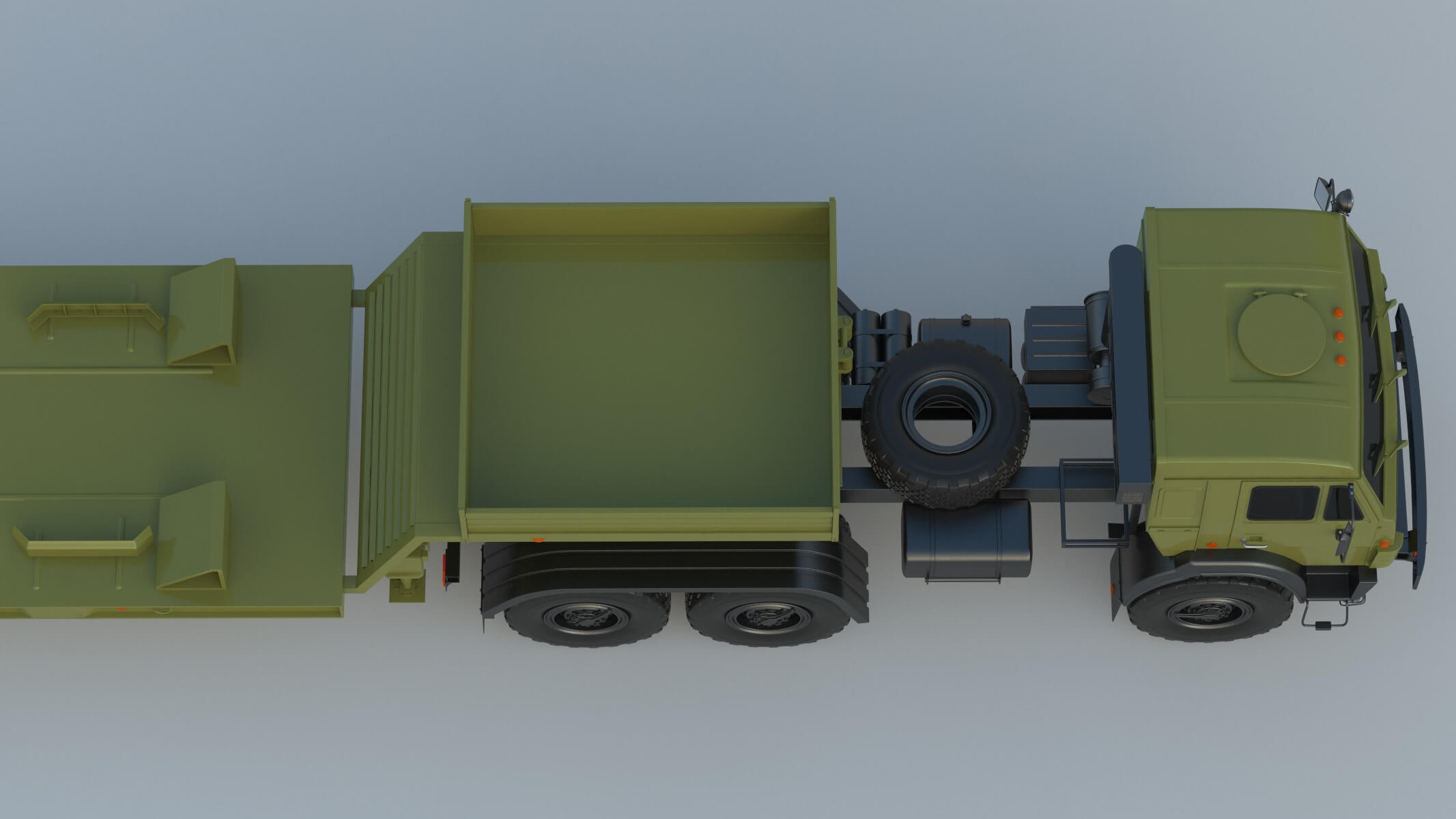 Kamaz 65225 Tank Transporter - 3D Model by frezzy
