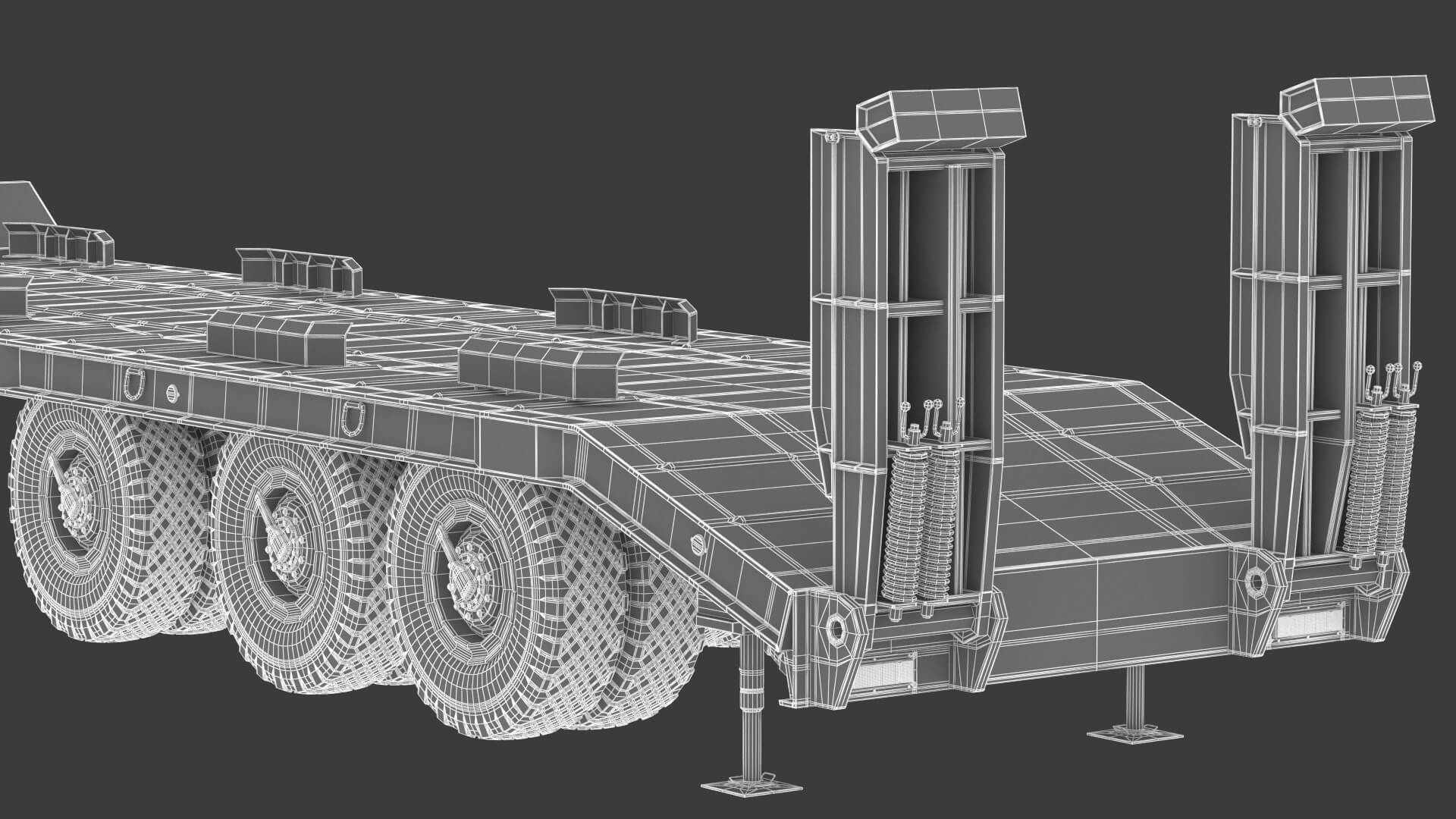 Kamaz 65225 Tank Transporter - 3D Model by frezzy
