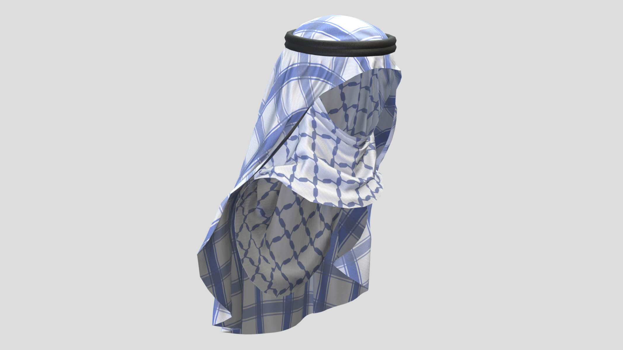 Keffiyeh Hat Low Poly - 3D Model by frezzy